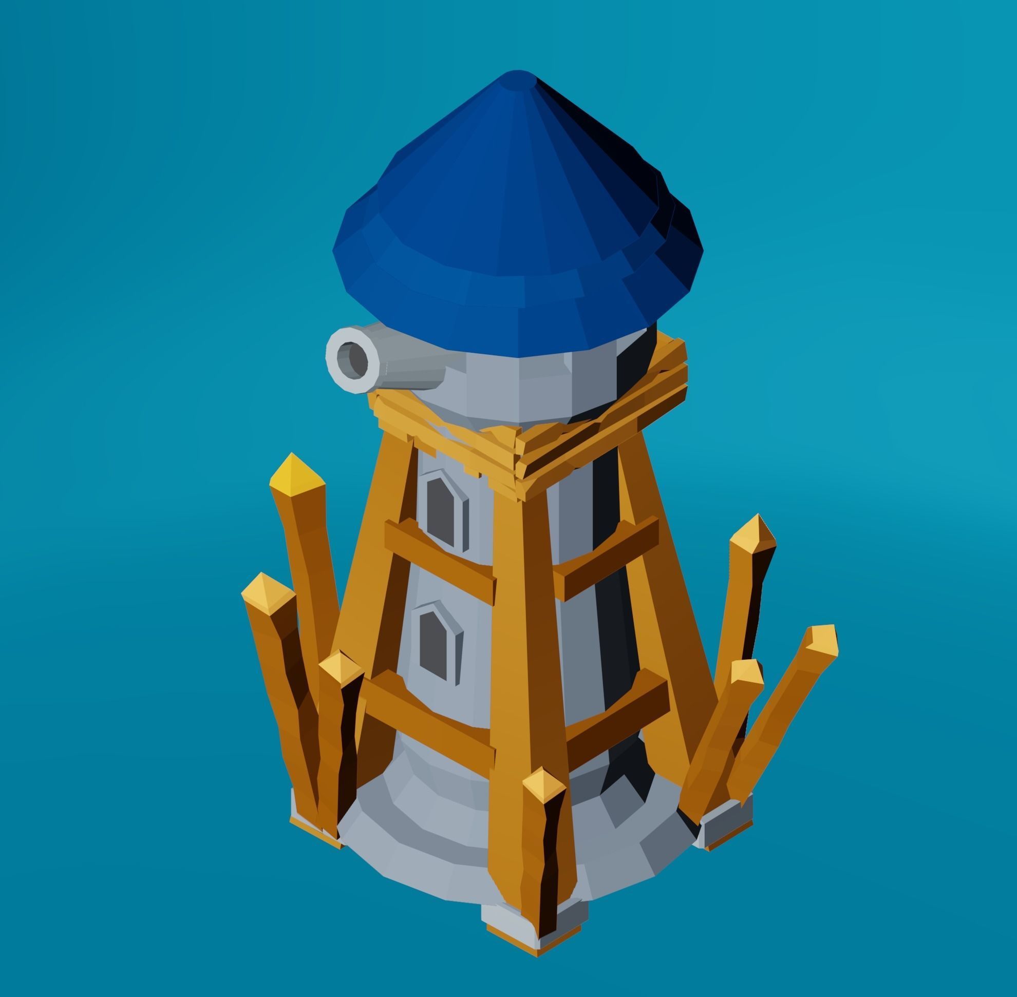 3D model 35 High Quality Low Poly Towers N Turrets Asset Pack VR / AR ...