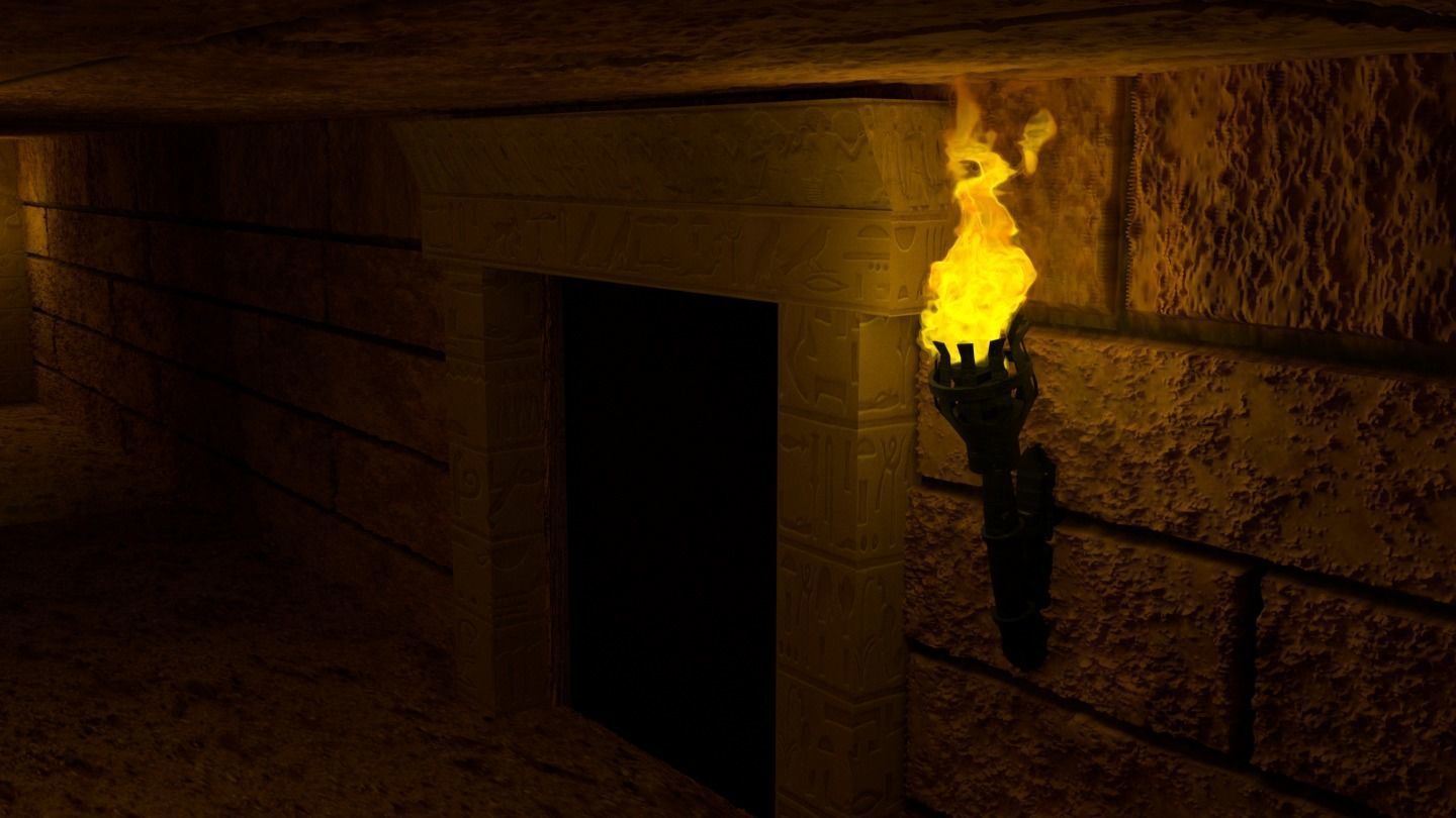Egypt Dungeon Corridor With Animated Torches Environmental 3D model ...