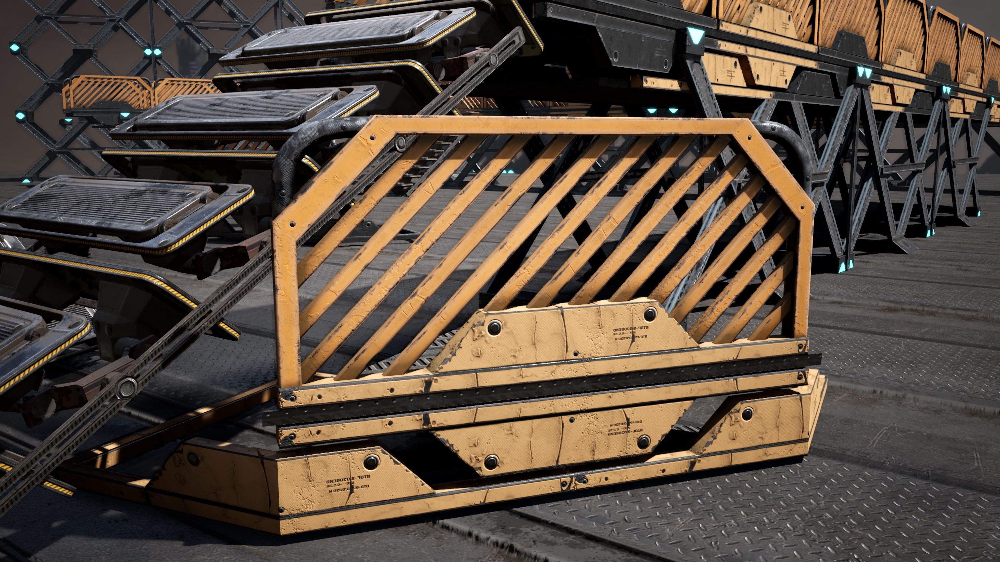 3D Model Collection sci fi Modular architectural design - low-poly ...