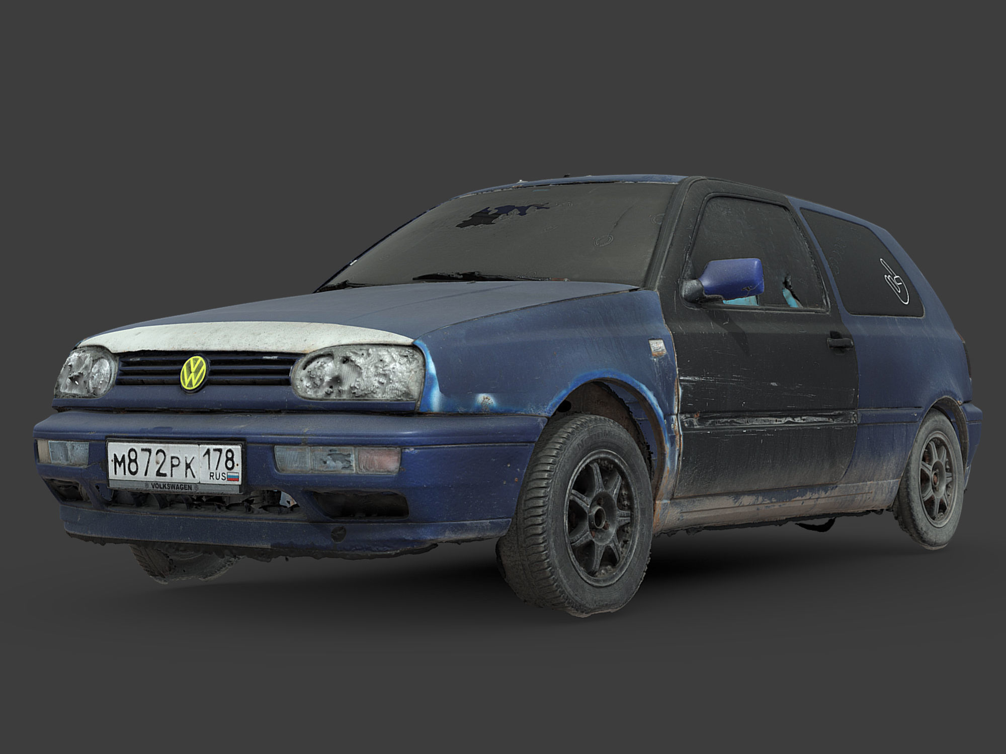 Volkswagen Golf 3 RAW Scan 3D model | CGTrader