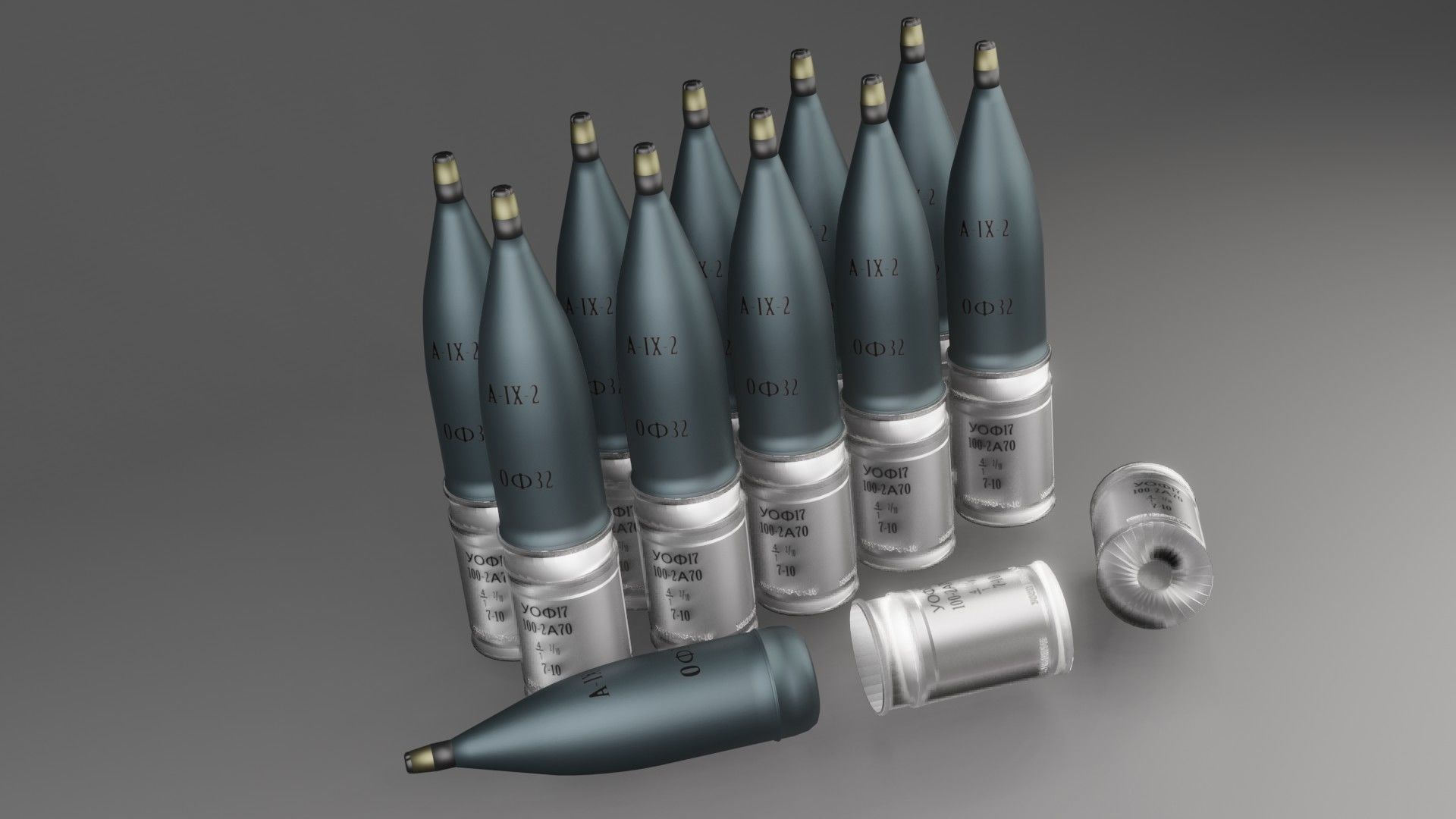 Tank shell collection 3D model | CGTrader