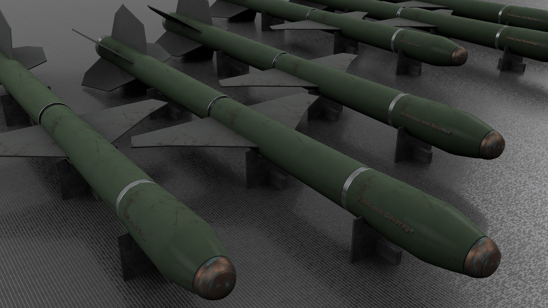 Missile for Food 3D model | CGTrader