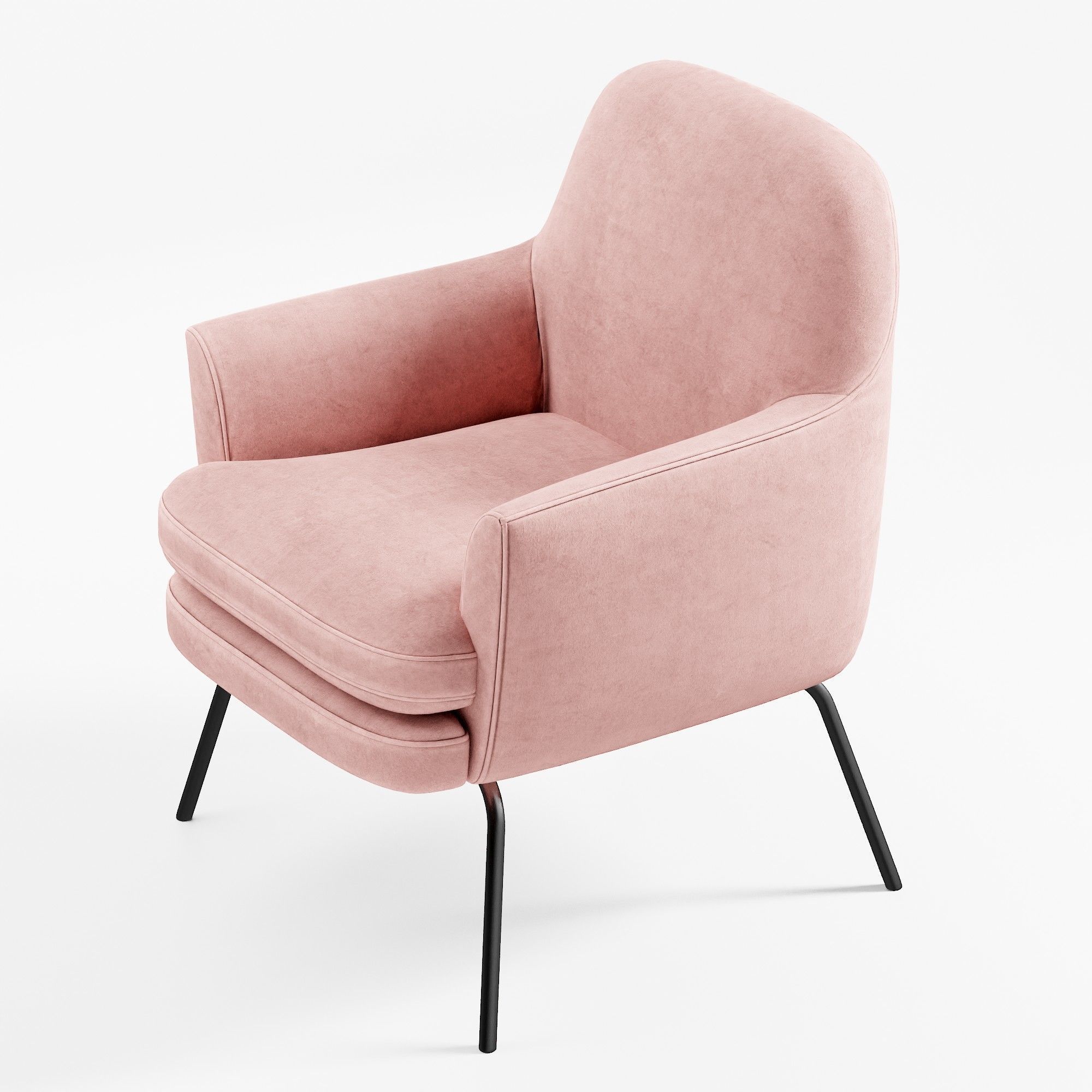 Chloe Velvet Arm Chair 3D model | CGTrader