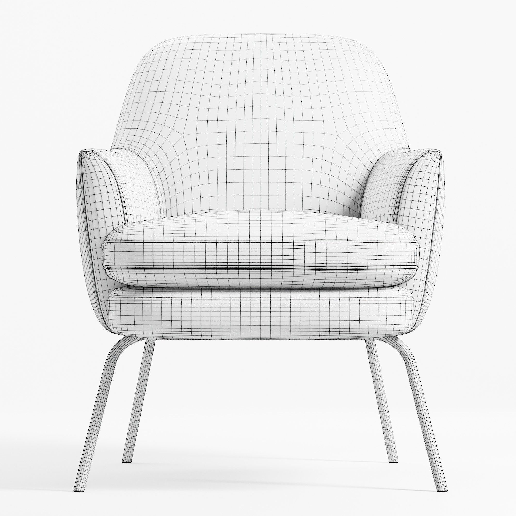 Chloe Velvet Arm Chair 3D model | CGTrader