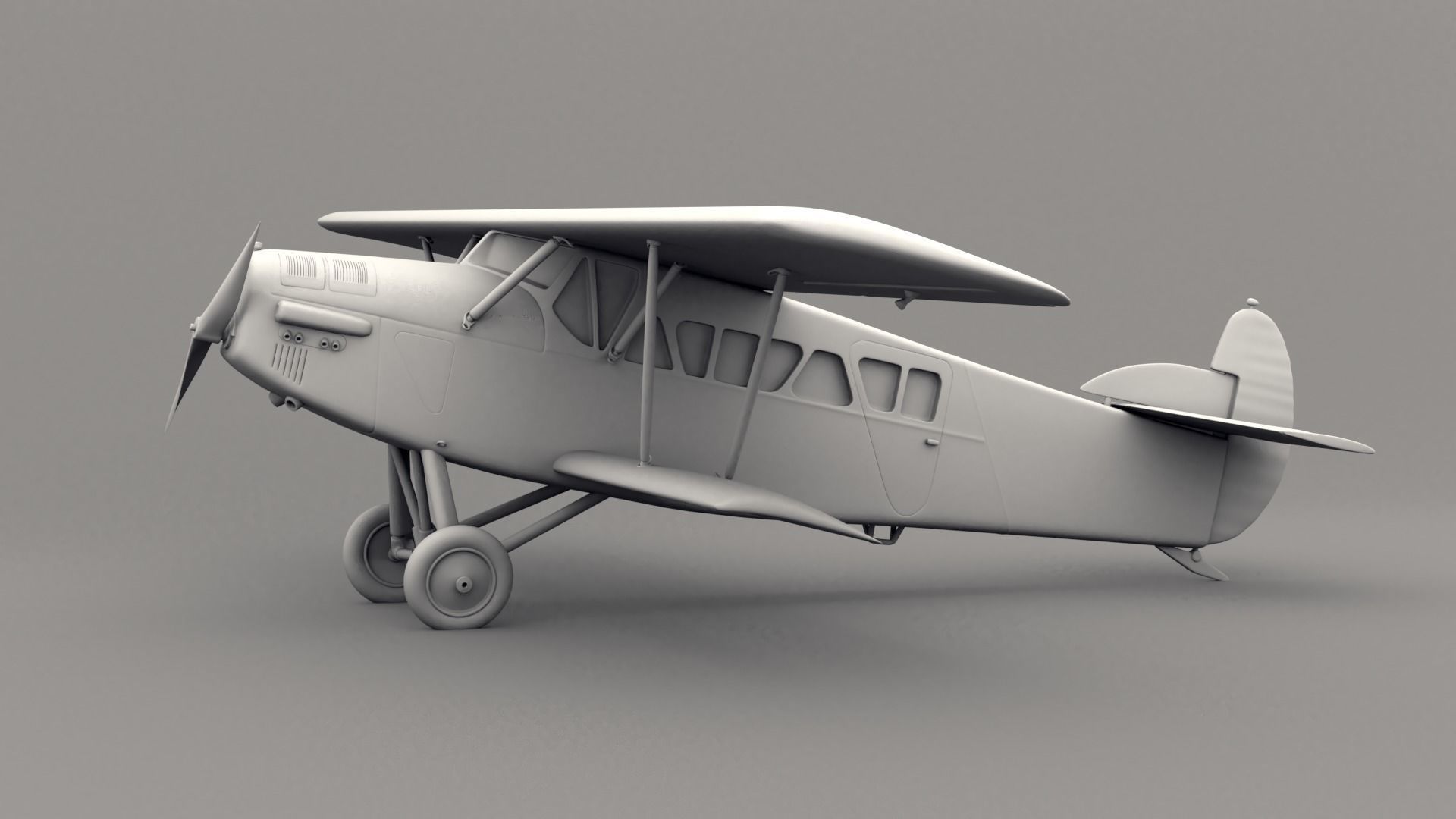 Plain biplane 3D model 3D printable | CGTrader