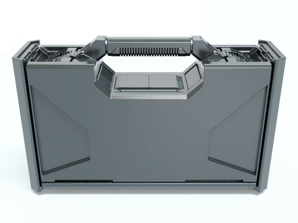 Sci-Fi Storage Box Case High-poly 3D model | CGTrader