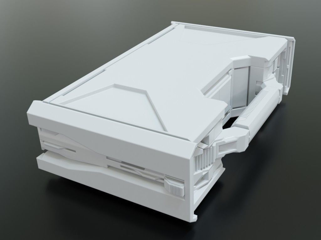 Sci-Fi Storage Box Case High-poly 3D model | CGTrader
