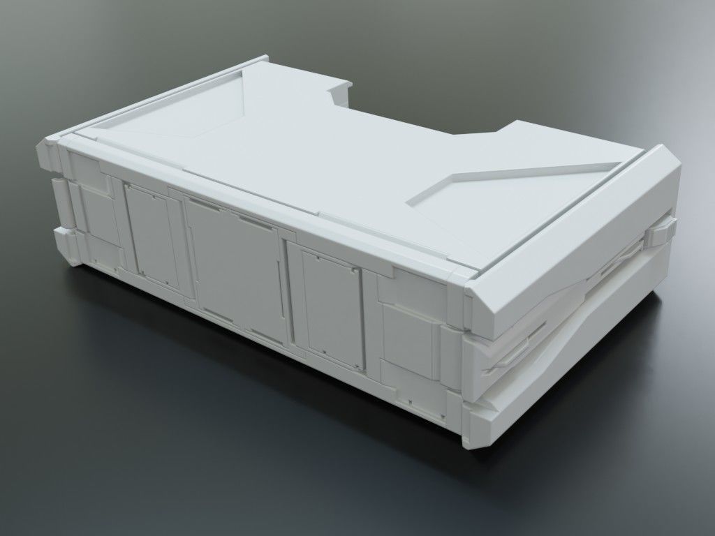 Sci-Fi Storage Box Case High-poly 3D model | CGTrader