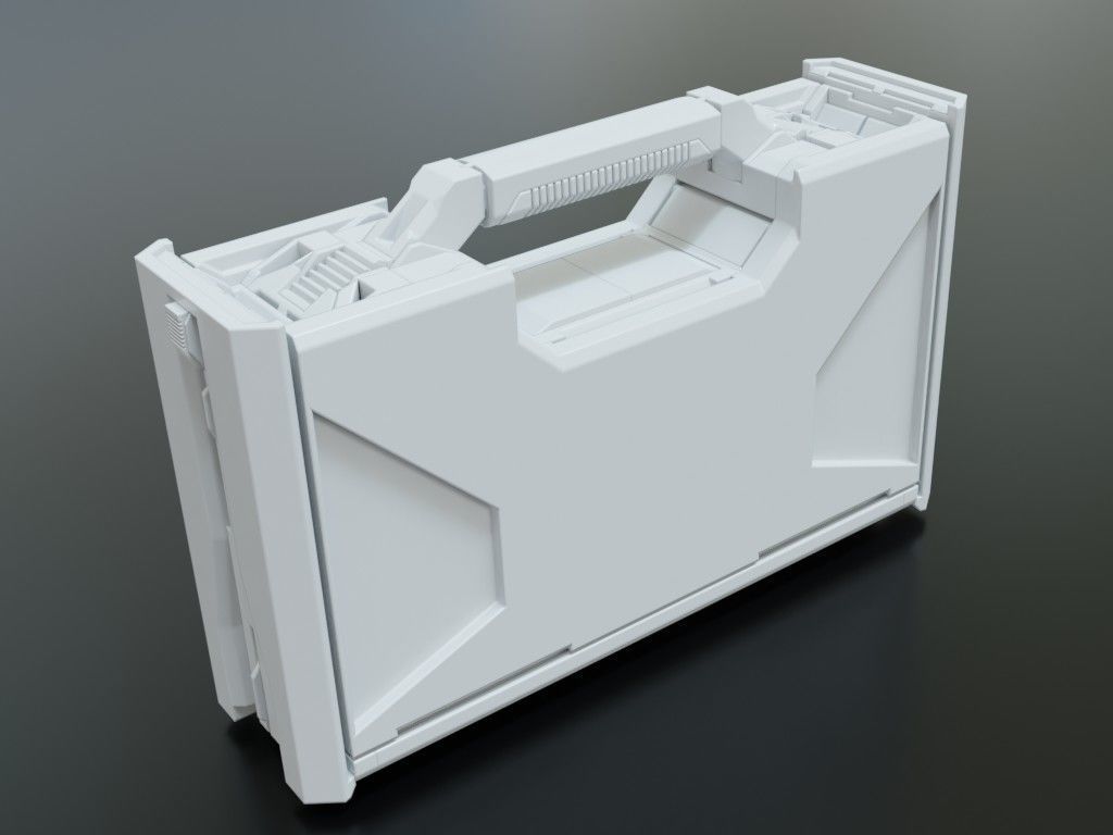 Sci-Fi Storage Box Case High-poly 3D model | CGTrader