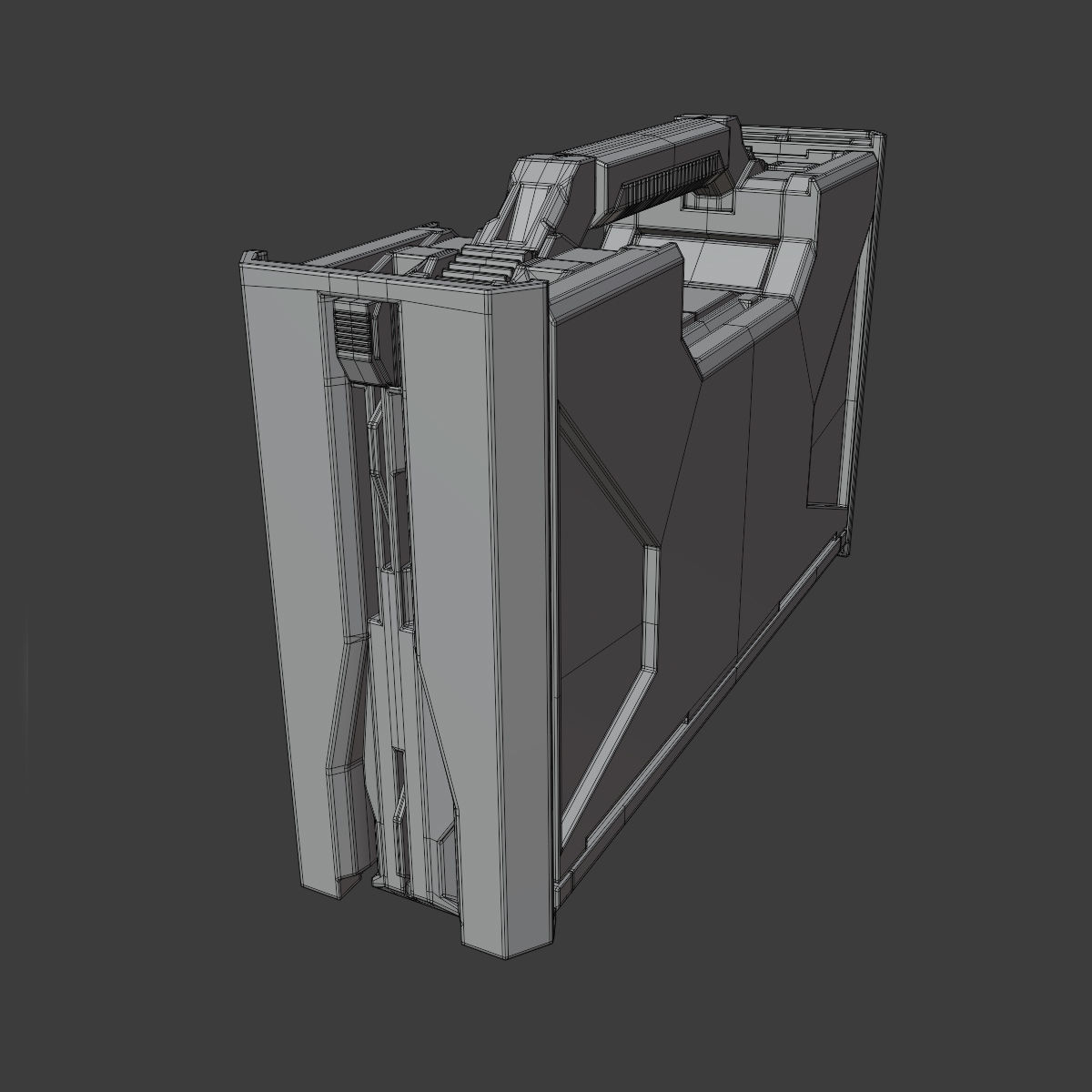 Sci-Fi Storage Box Case High-poly 3D model | CGTrader