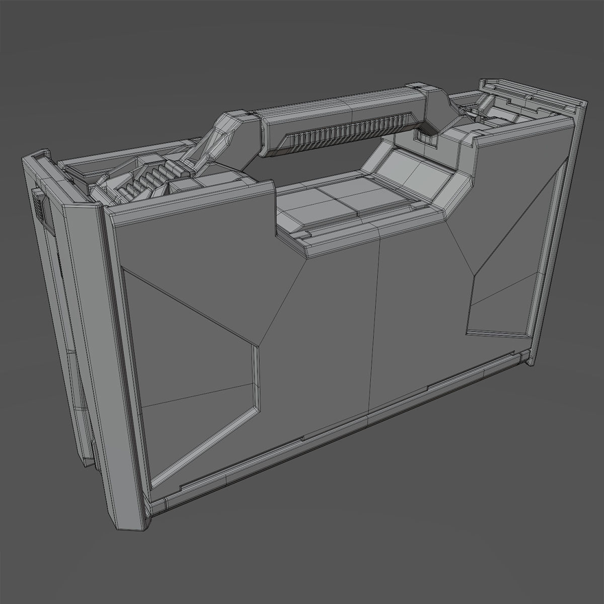 Sci-Fi Storage Box Case High-poly 3D model | CGTrader