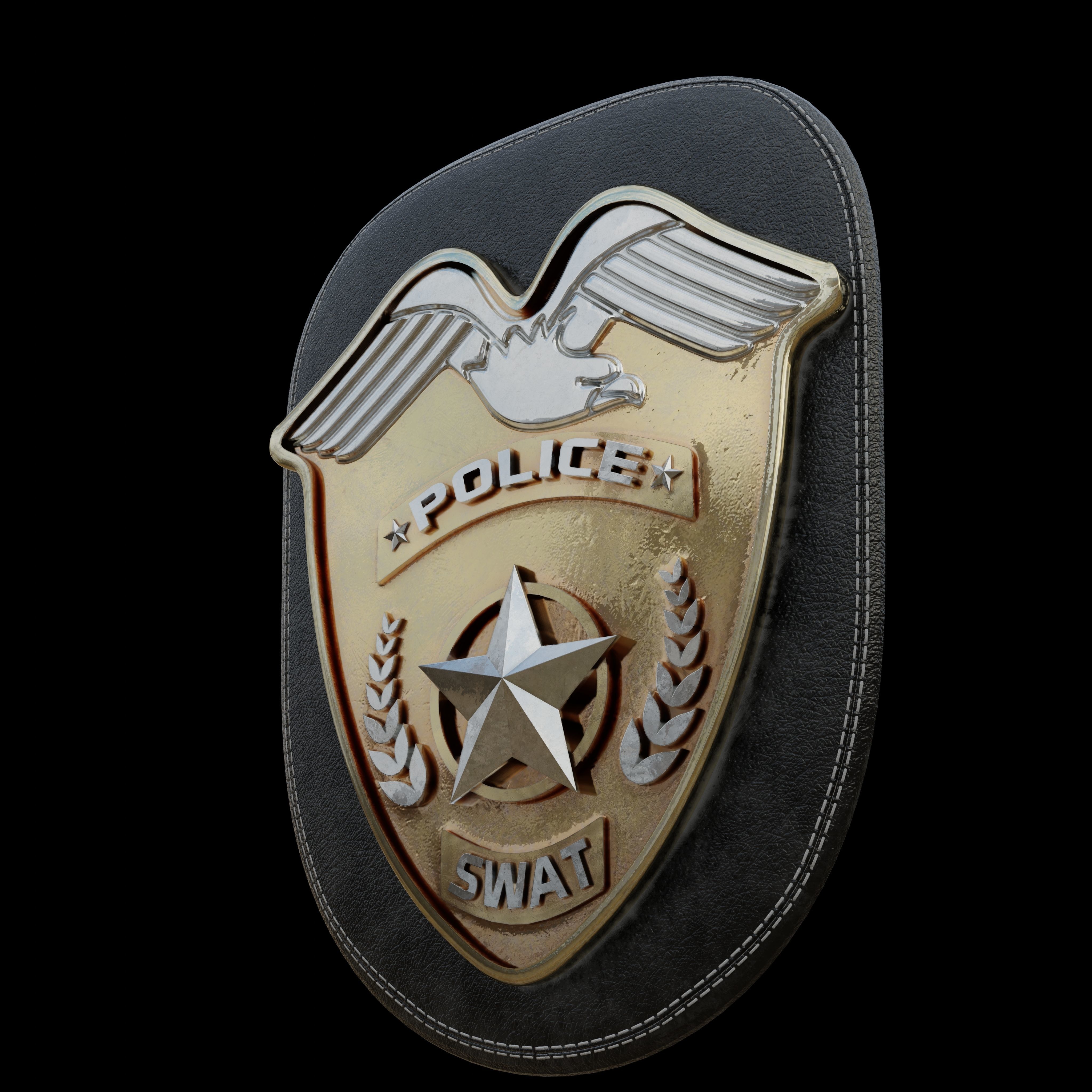 3D model SWAT Police Badge Photorealistic PBR Low-poly 3D model VR / AR ...
