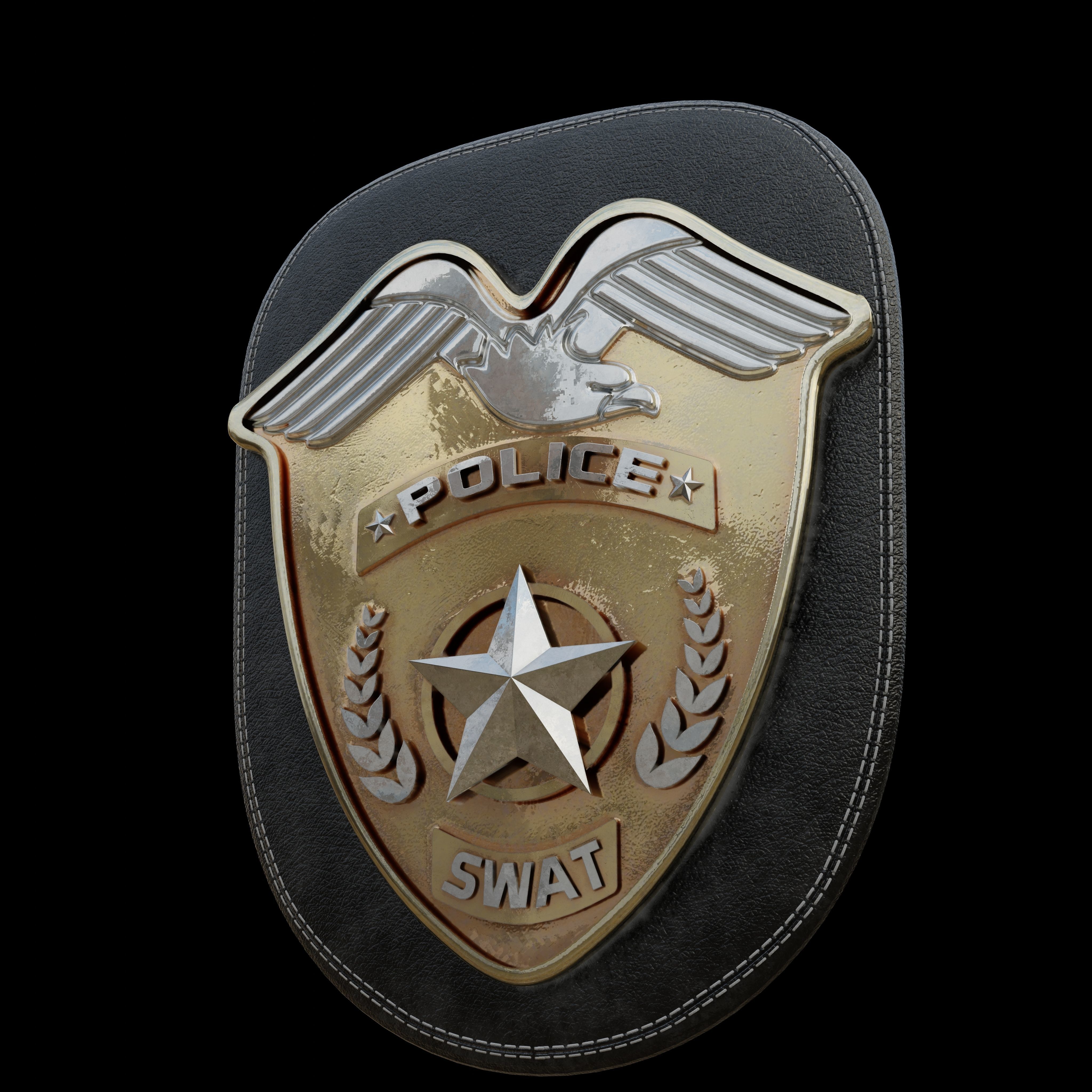3D model SWAT Police Badge Photorealistic PBR Low-poly 3D model VR / AR ...