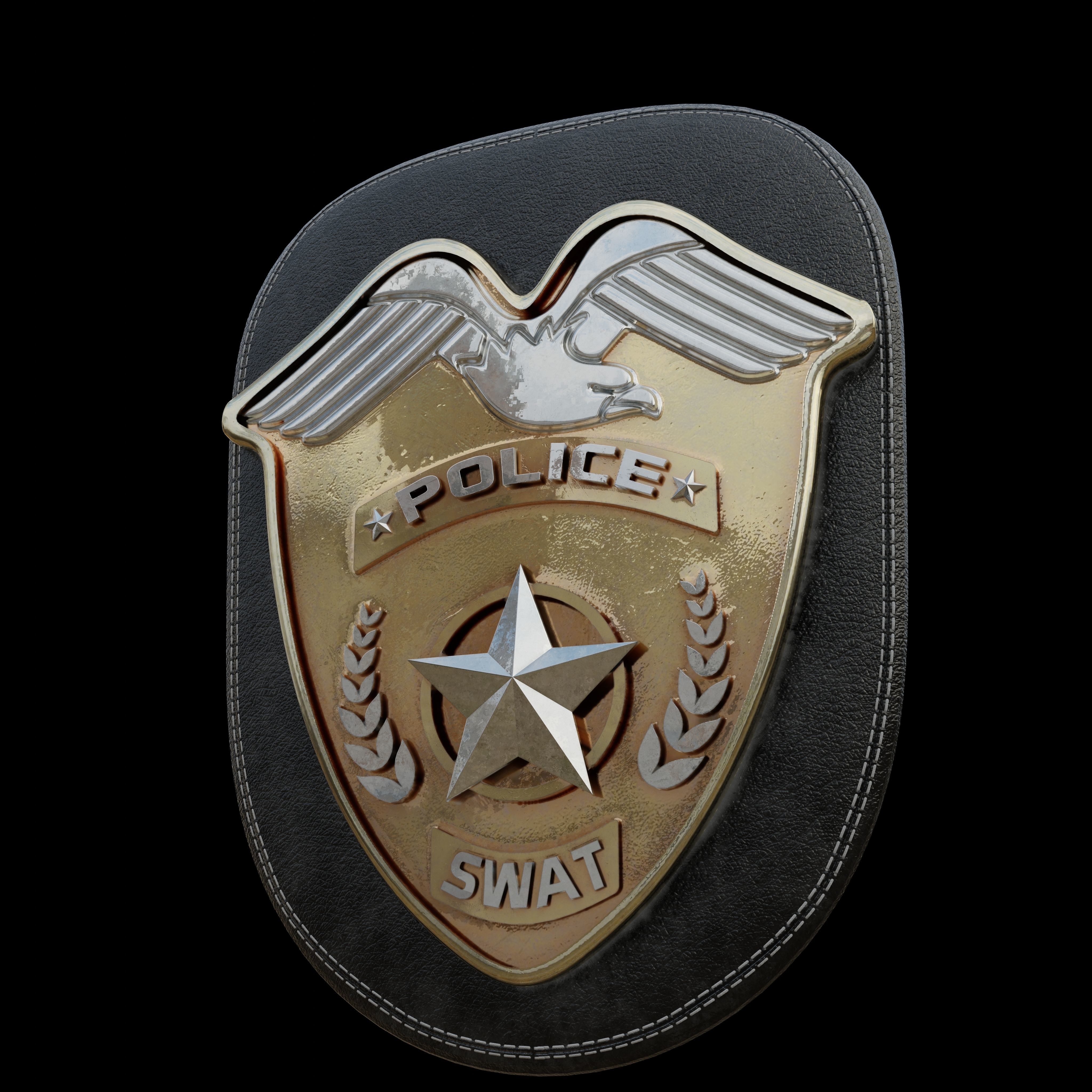 3D model SWAT Police Badge Photorealistic PBR Low-poly 3D model VR / AR ...