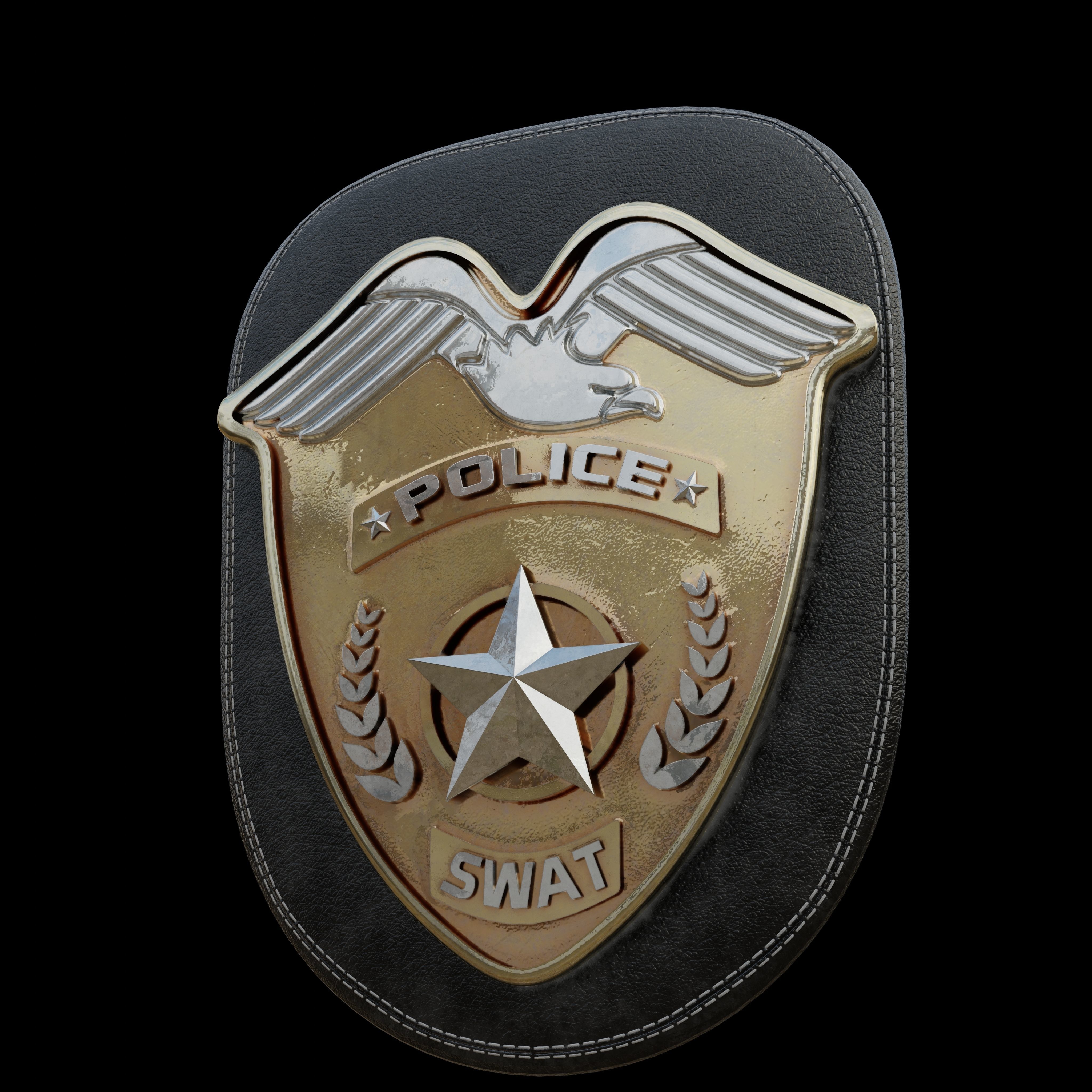 3D model SWAT Police Badge Photorealistic PBR Low-poly 3D model VR / AR ...