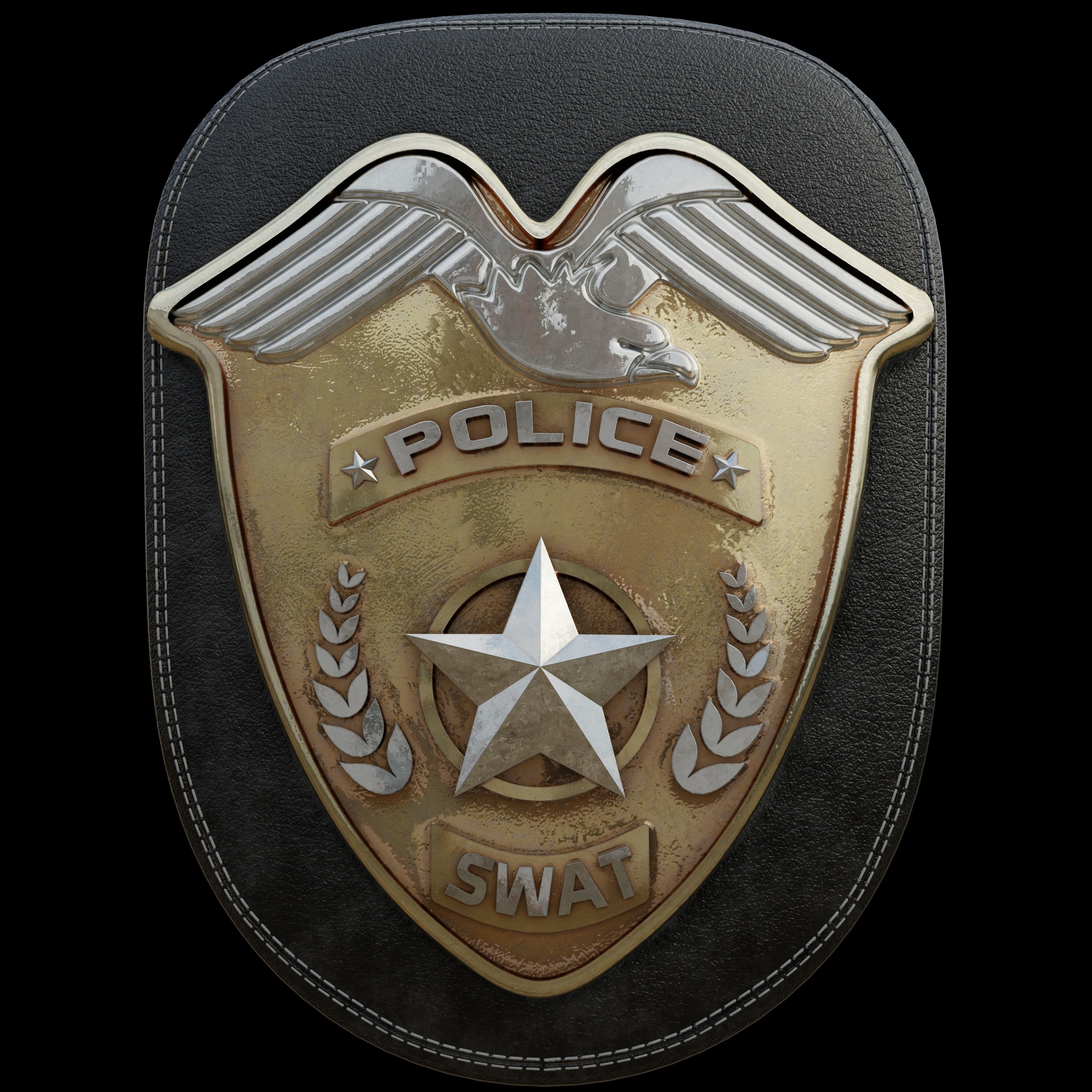 3D model SWAT Police Badge Photorealistic PBR Low-poly 3D model VR / AR ...