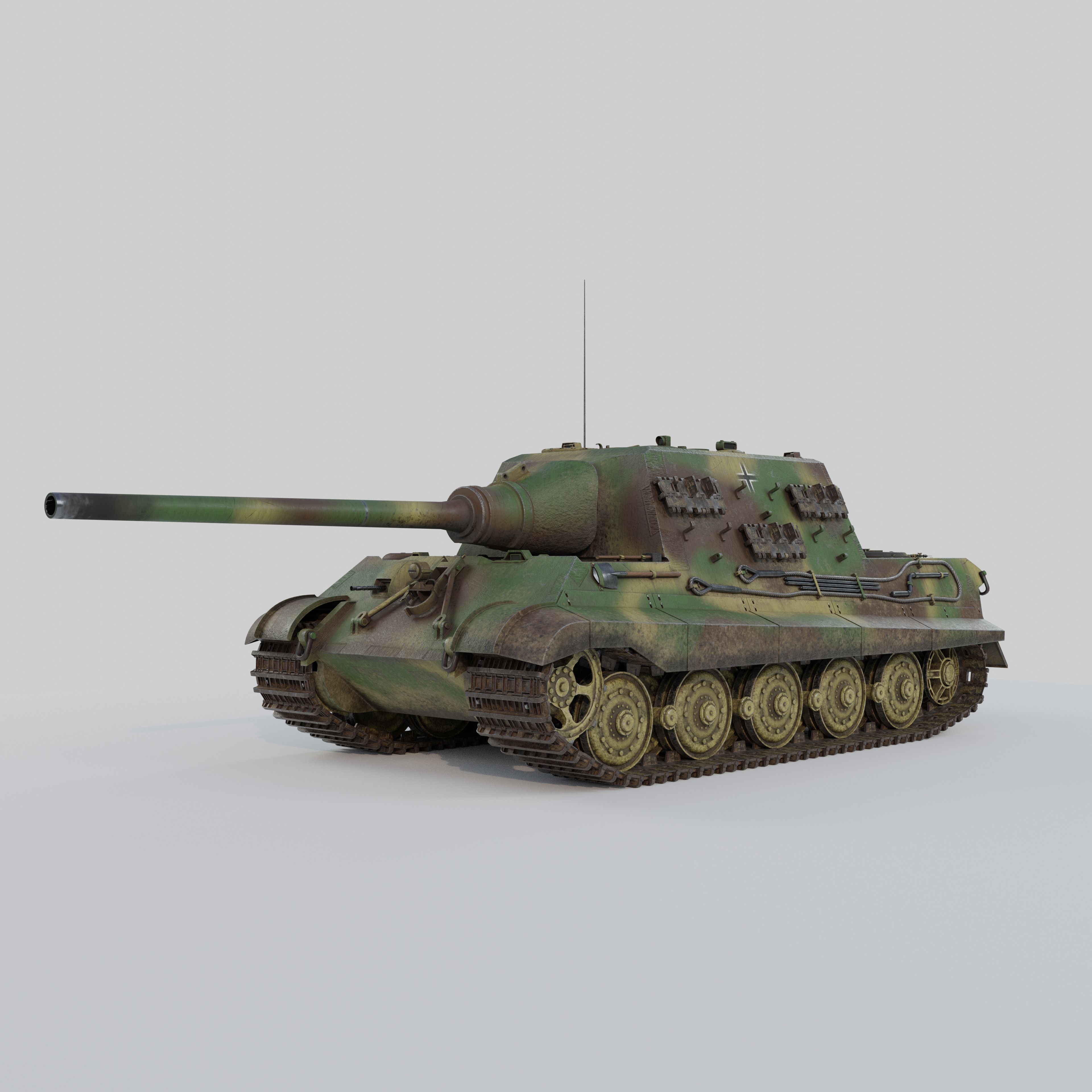 3d Fighting Jagdpanzer Vi Jagdtiger Pbr Model Cgtrader