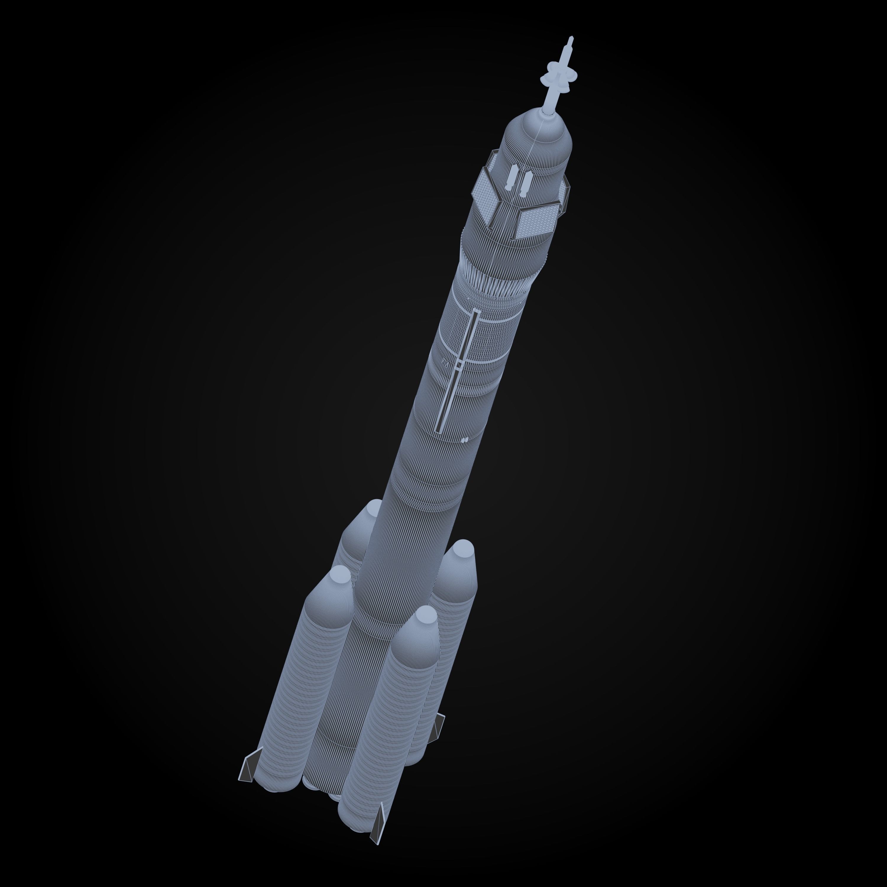 Long March 2F Rocket 3D model | CGTrader