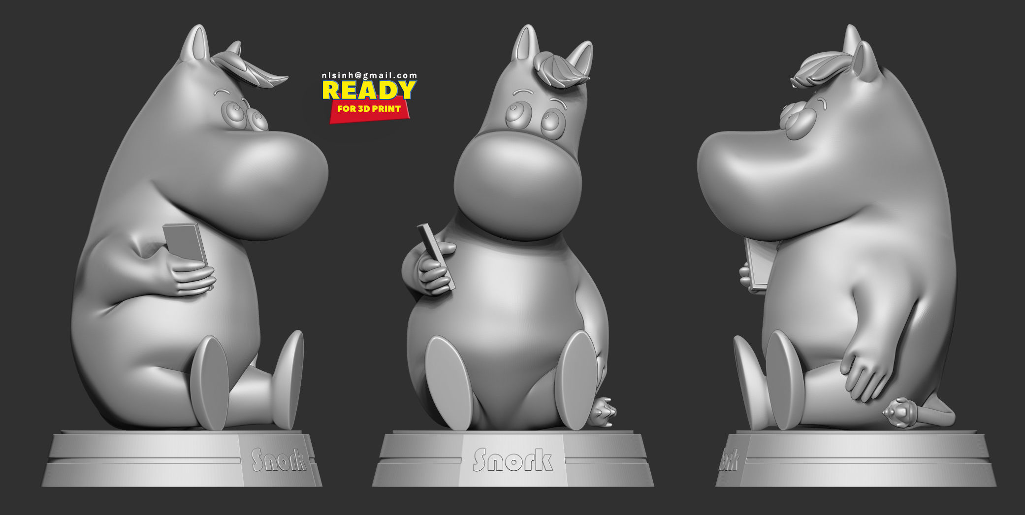 Snork Moomin 3D model 3D printable | CGTrader