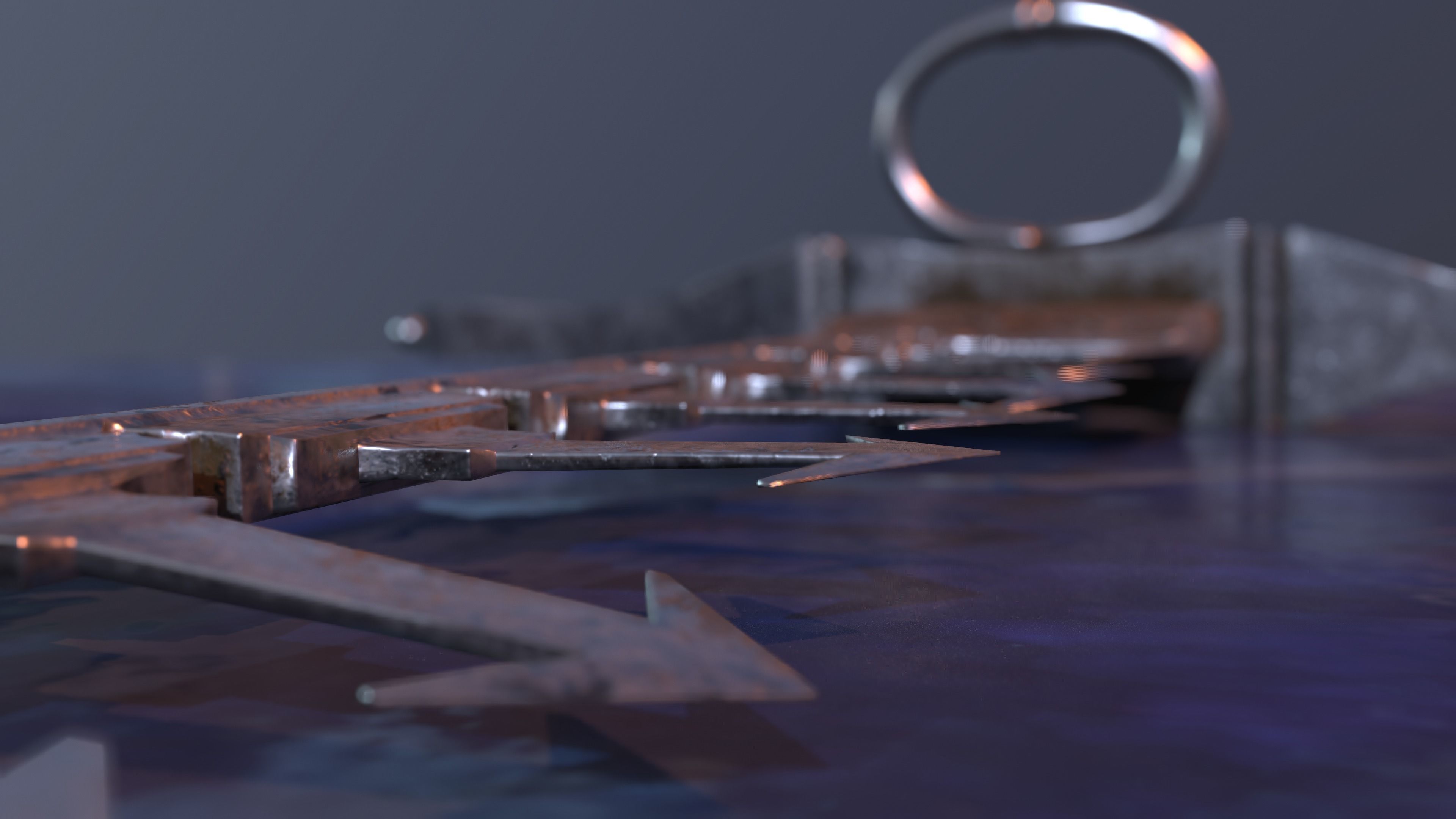 3D model Optimised realistic medieval weapon swordbreaker VR / AR / low ...