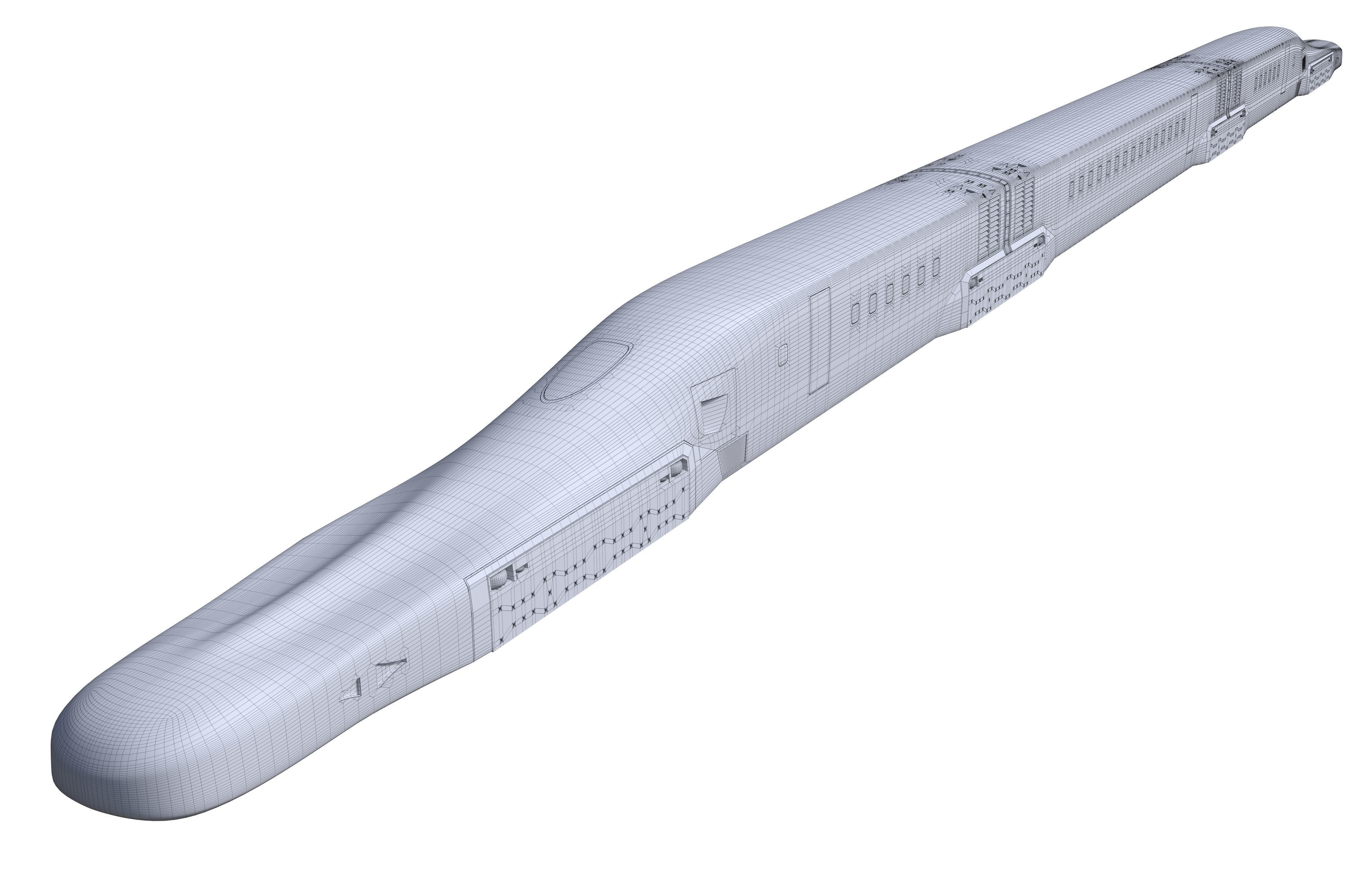 SCMaglev L0 Series Improved Version Shinkansen 3D model | CGTrader