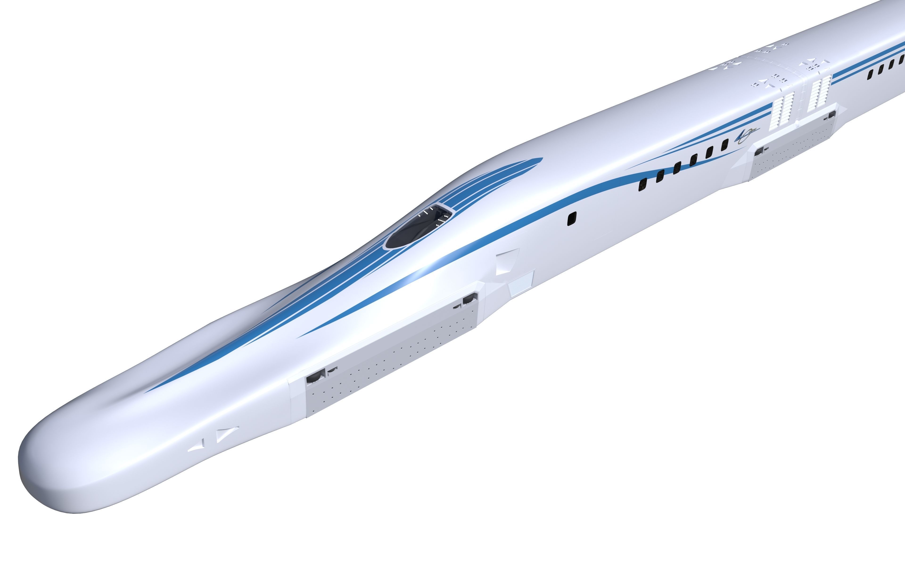 SCMaglev L0 Series Improved Version Shinkansen 3D model | CGTrader