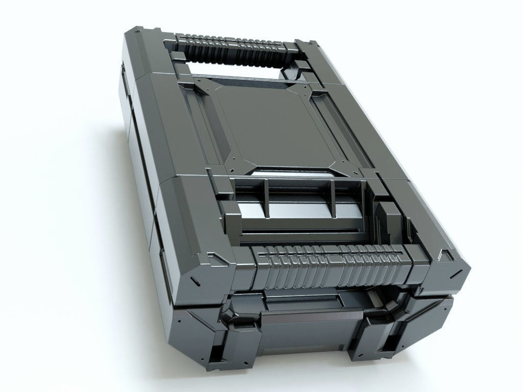 Sci-Fi Storage Box 3D model | CGTrader