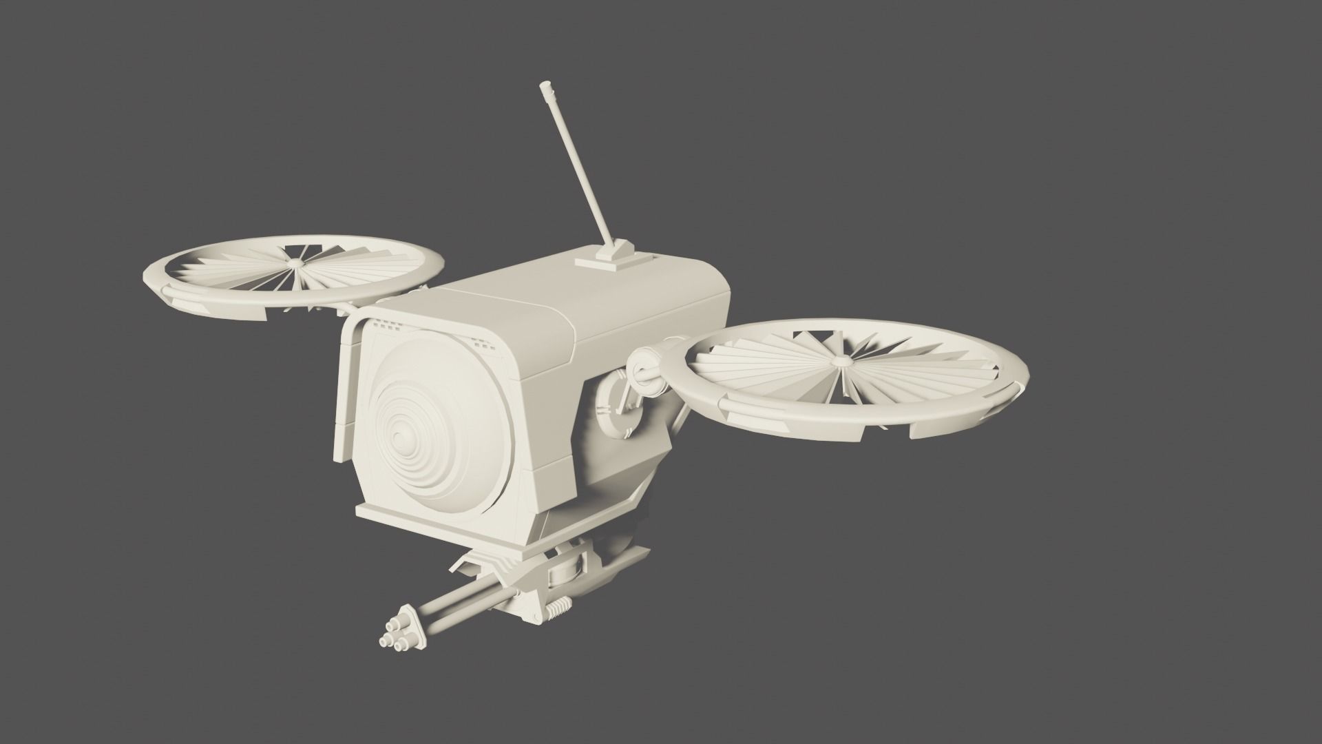 3D model Sci-fi rust drone VR / AR / low-poly | CGTrader