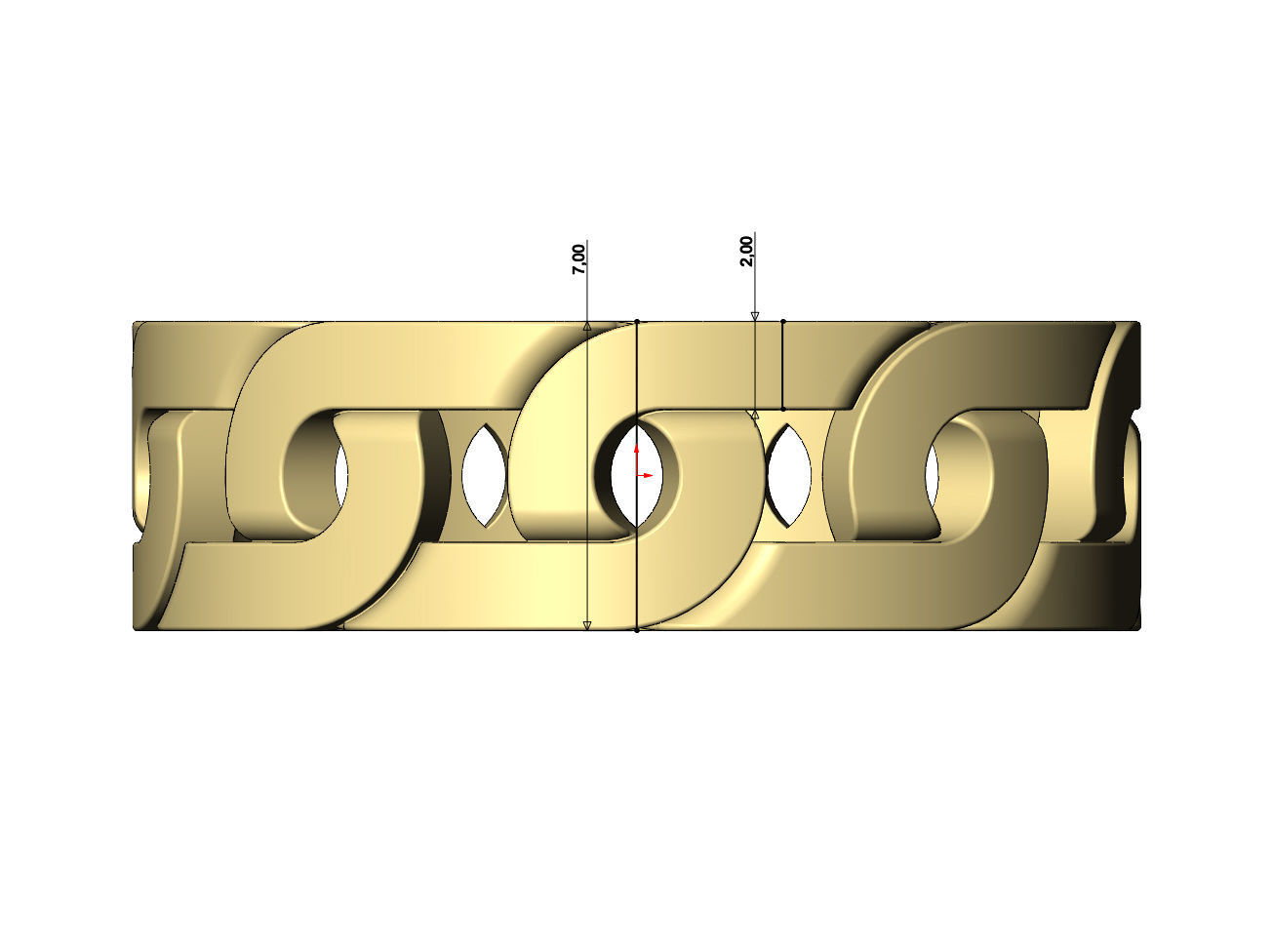 Overlapping chain link ring US size 6to10 3D model 3D printable | CGTrader