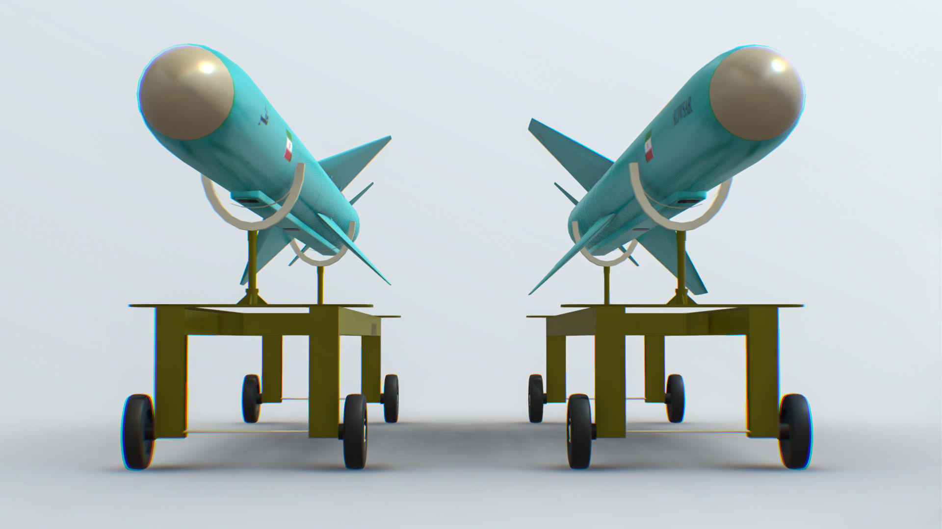 3D model KOWSAR - ZAFAR Iranian Anti-Ship Cruise Missiles VR / AR / low ...