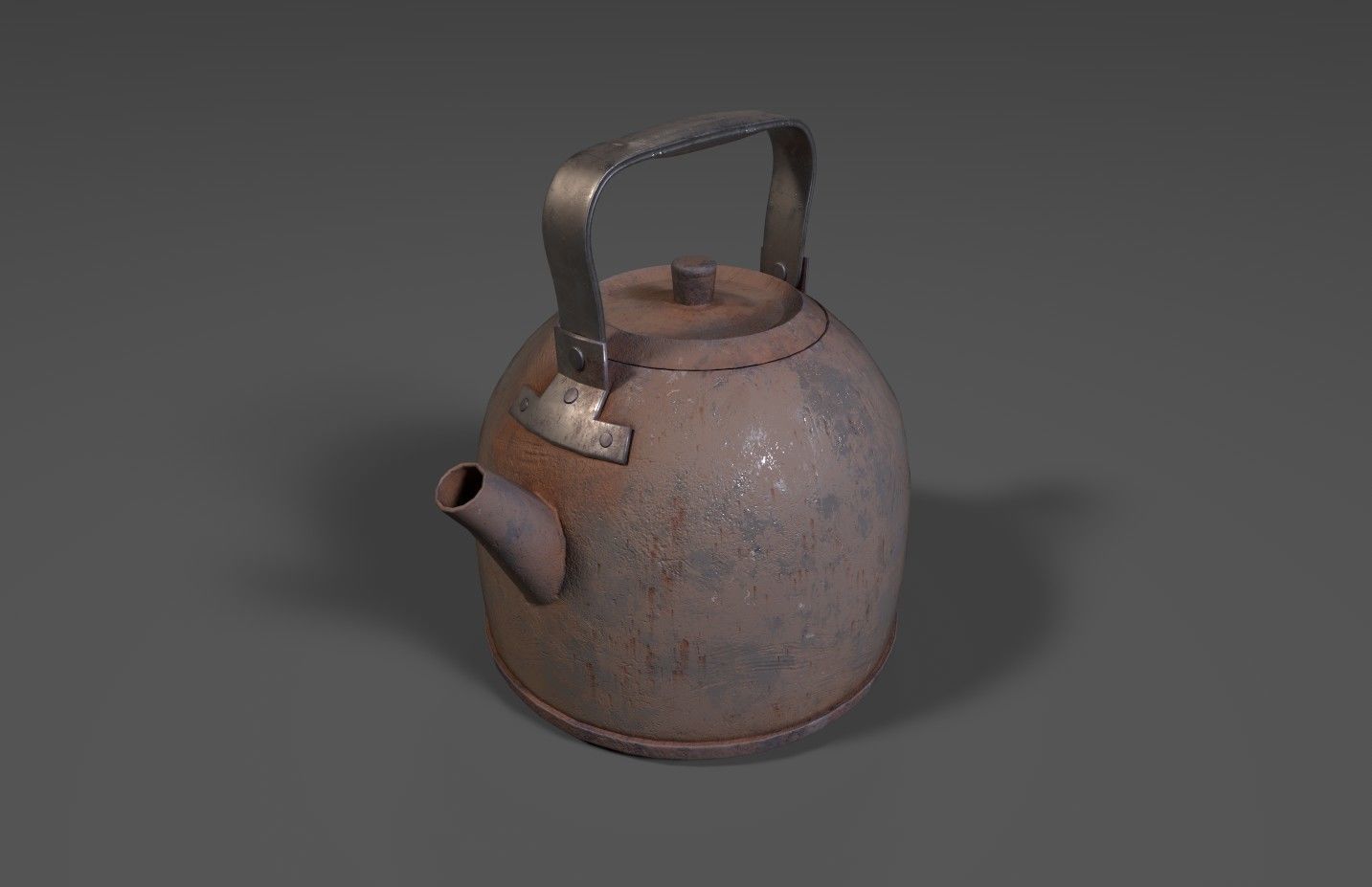 3D model Old Stylized Rusty Kettle VR / AR / low-poly | CGTrader