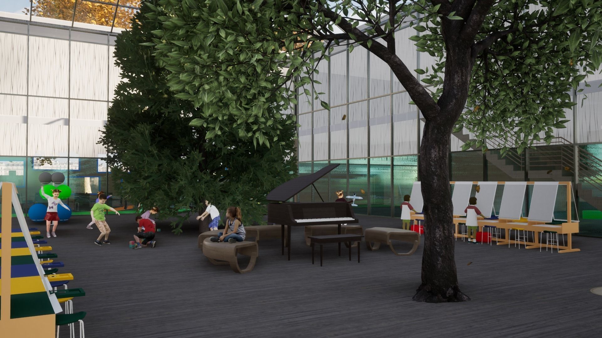 Revit Primary School and Kindergarten 3D model | CGTrader