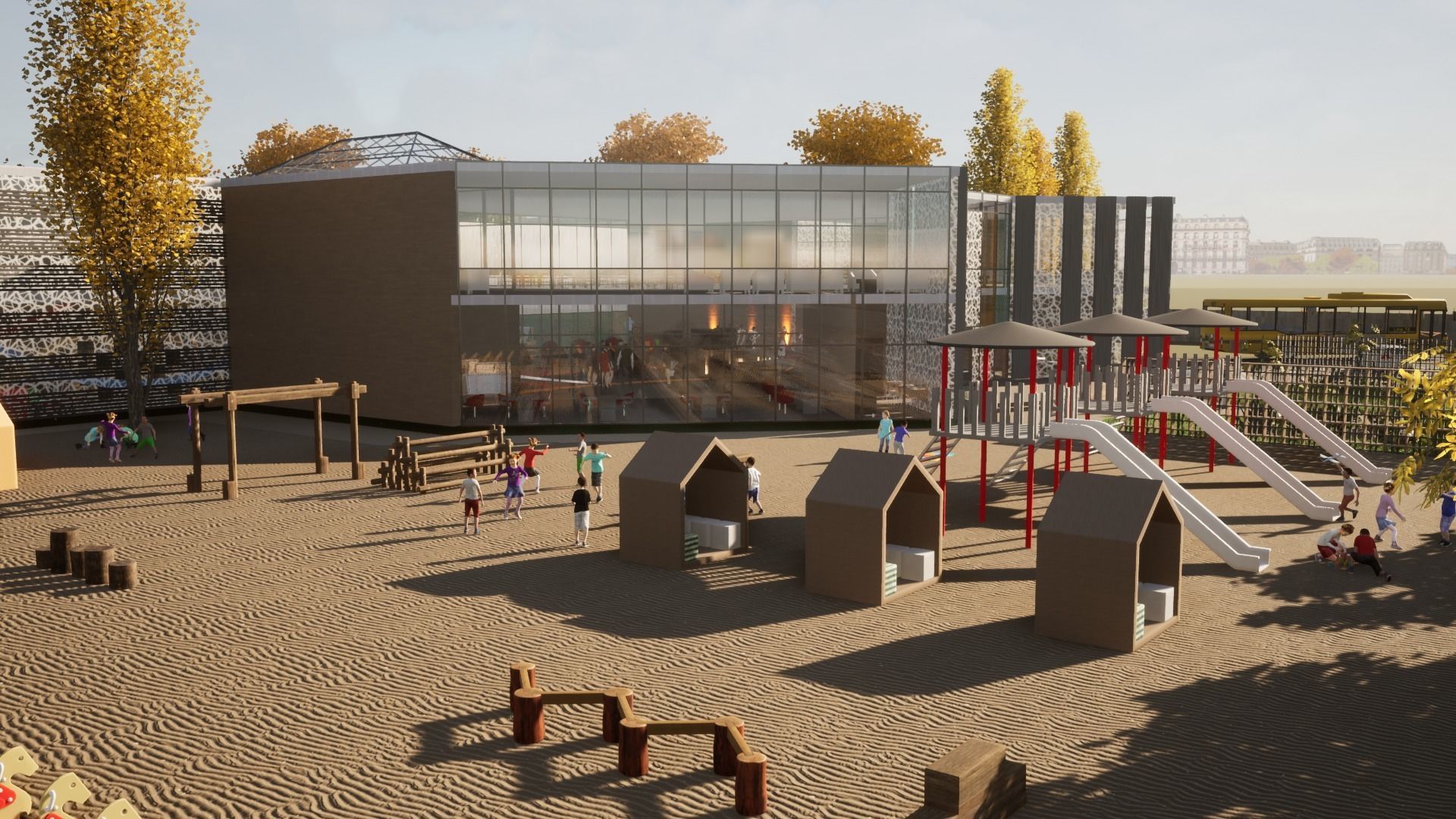 Revit Primary School and Kindergarten 3D model | CGTrader