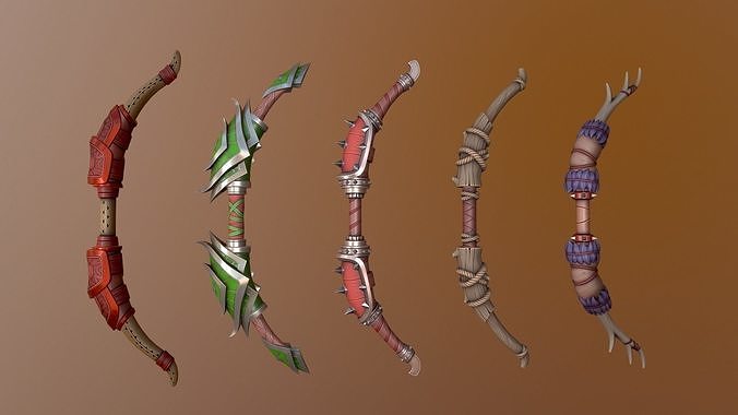 3D model Modular Fantasy Bows VR / AR / low-poly | CGTrader