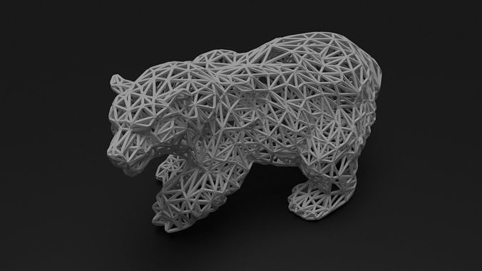 Low Poly Bear 3D model 3D printable | CGTrader