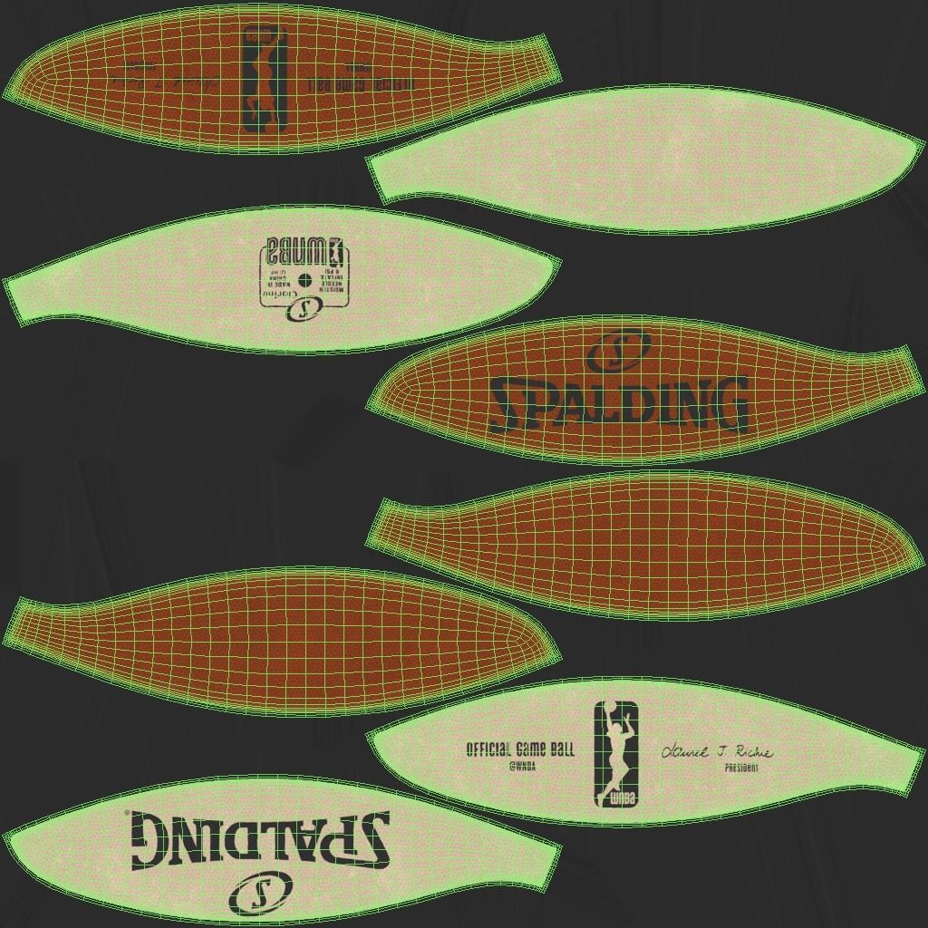 WNBA Spalding Basketball PBR 3D model | CGTrader