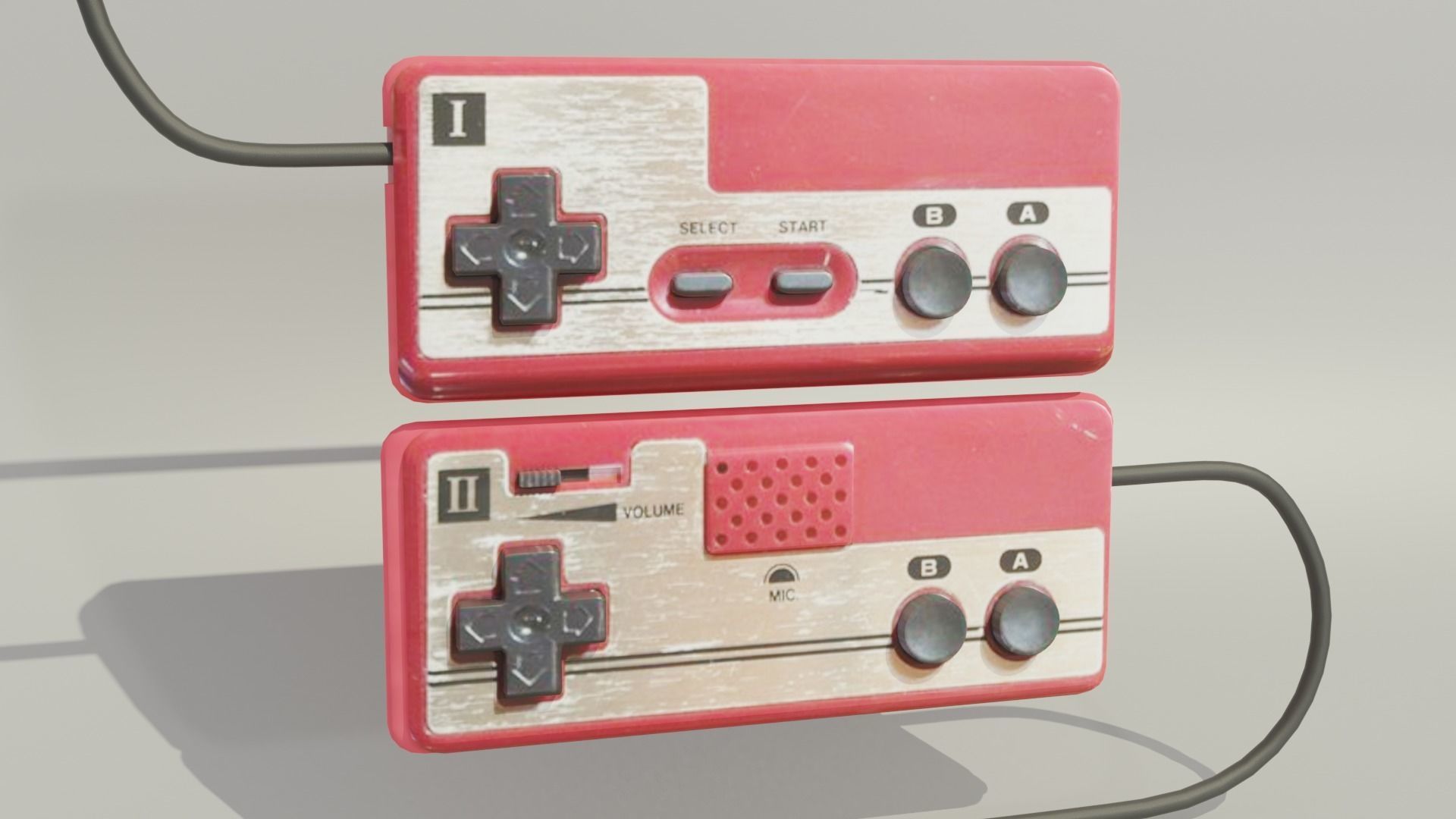 3D model Famicom Joystick Controller VR / AR / low-poly | CGTrader