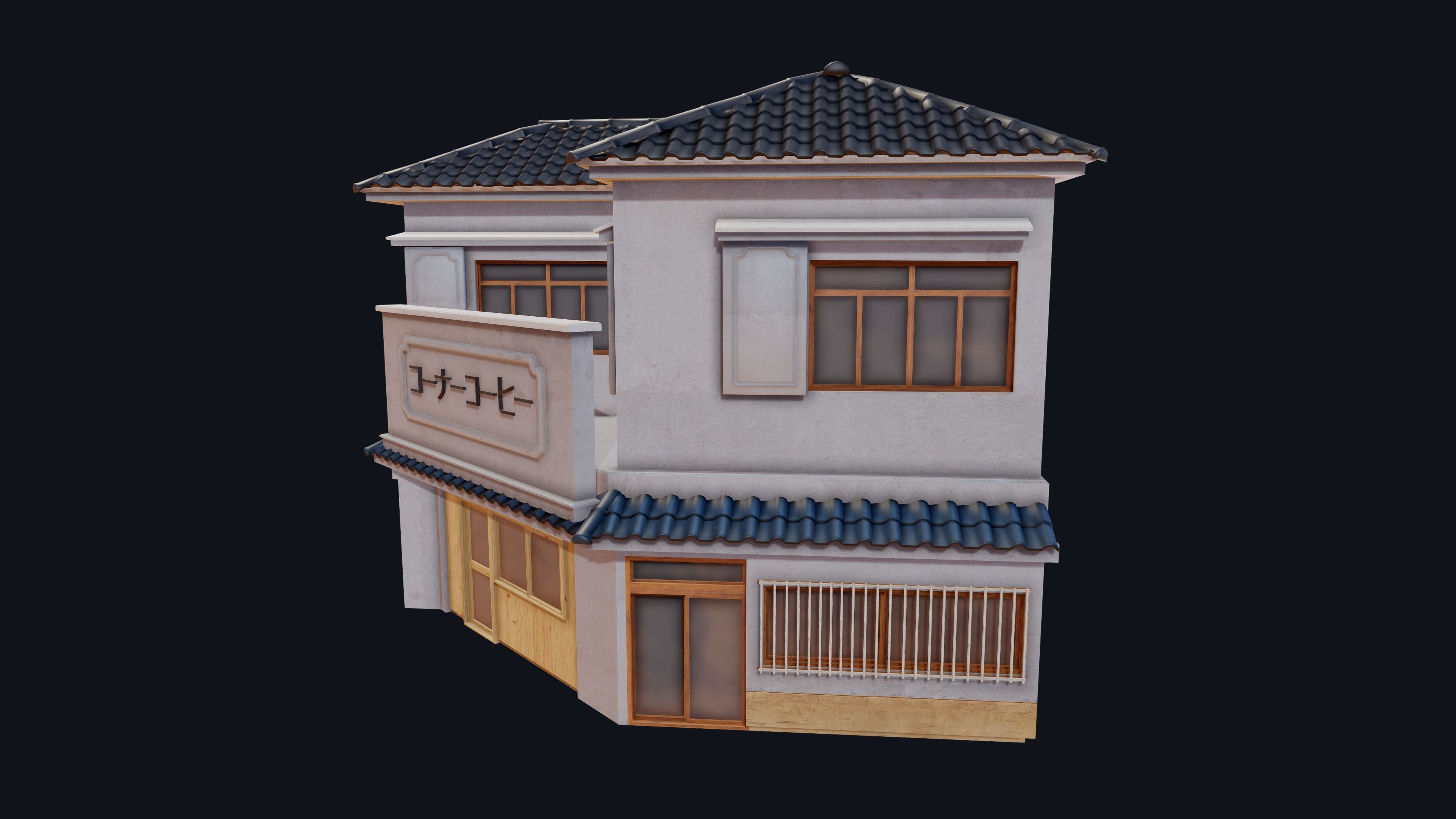 3D model Japanese Corner Shop VR / AR / low-poly | CGTrader