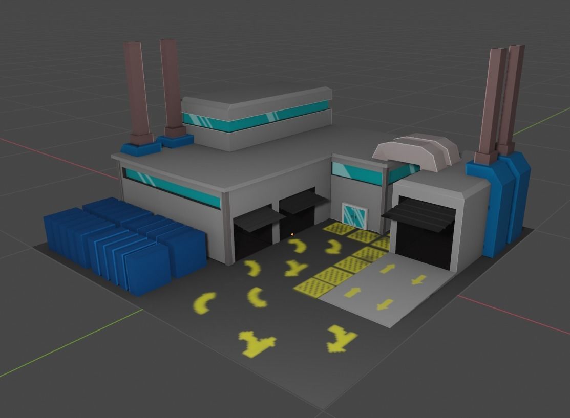 3D model Low-ploy Factory VR / AR / low-poly | CGTrader