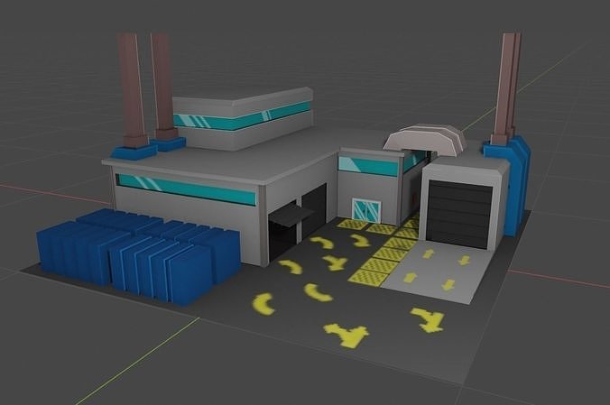 3D model Low-ploy Factory VR / AR / low-poly | CGTrader