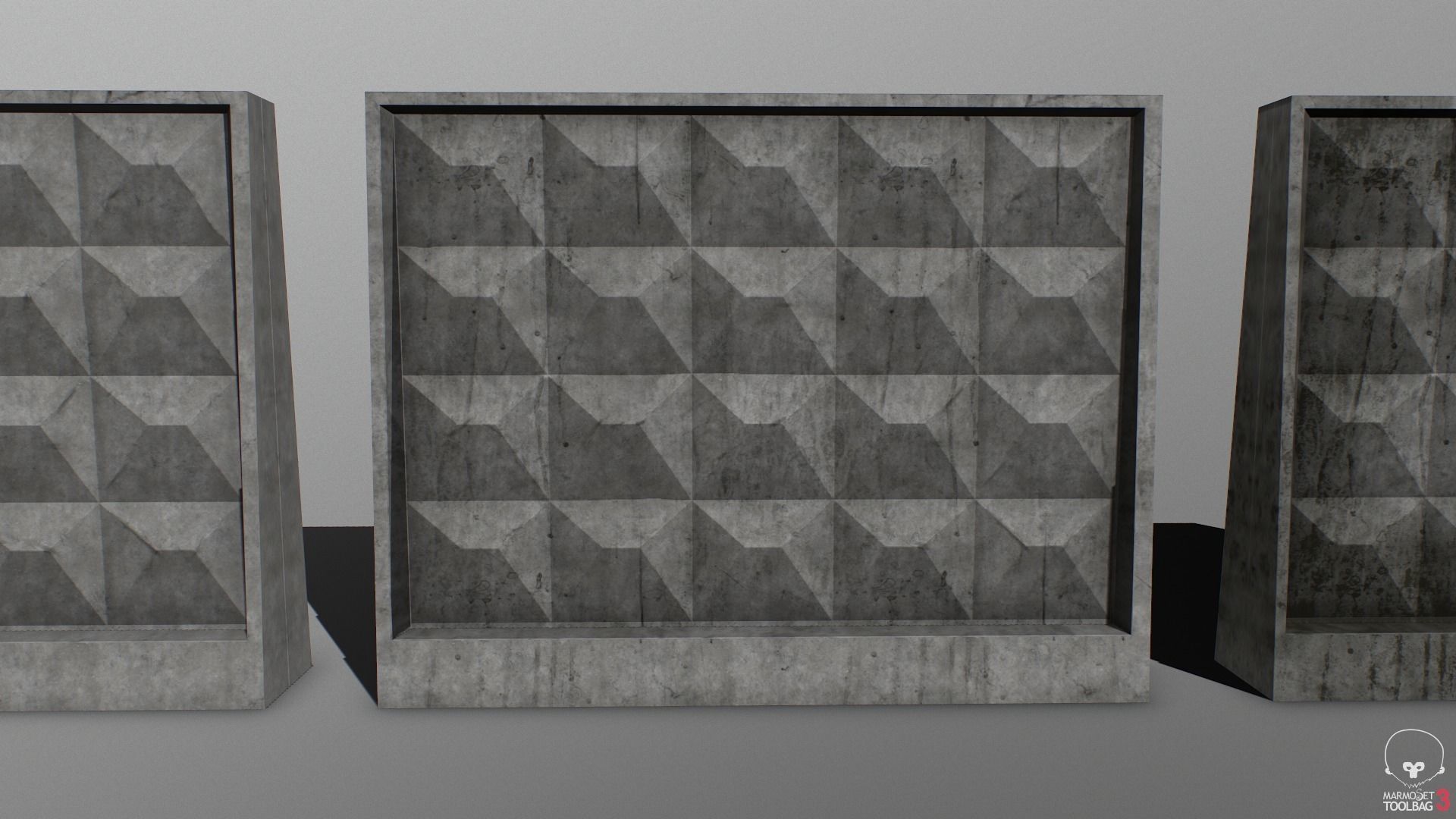3D model Soviet Russian Concrete Fence Pack VR / AR / low-poly | CGTrader