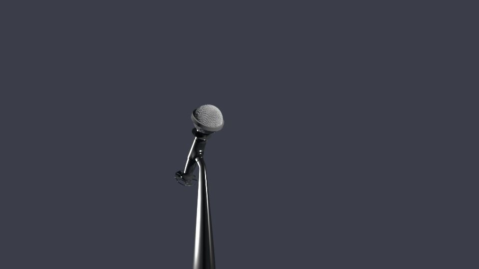 3D model Microphone with microphone-stand VR / AR / low-poly | CGTrader