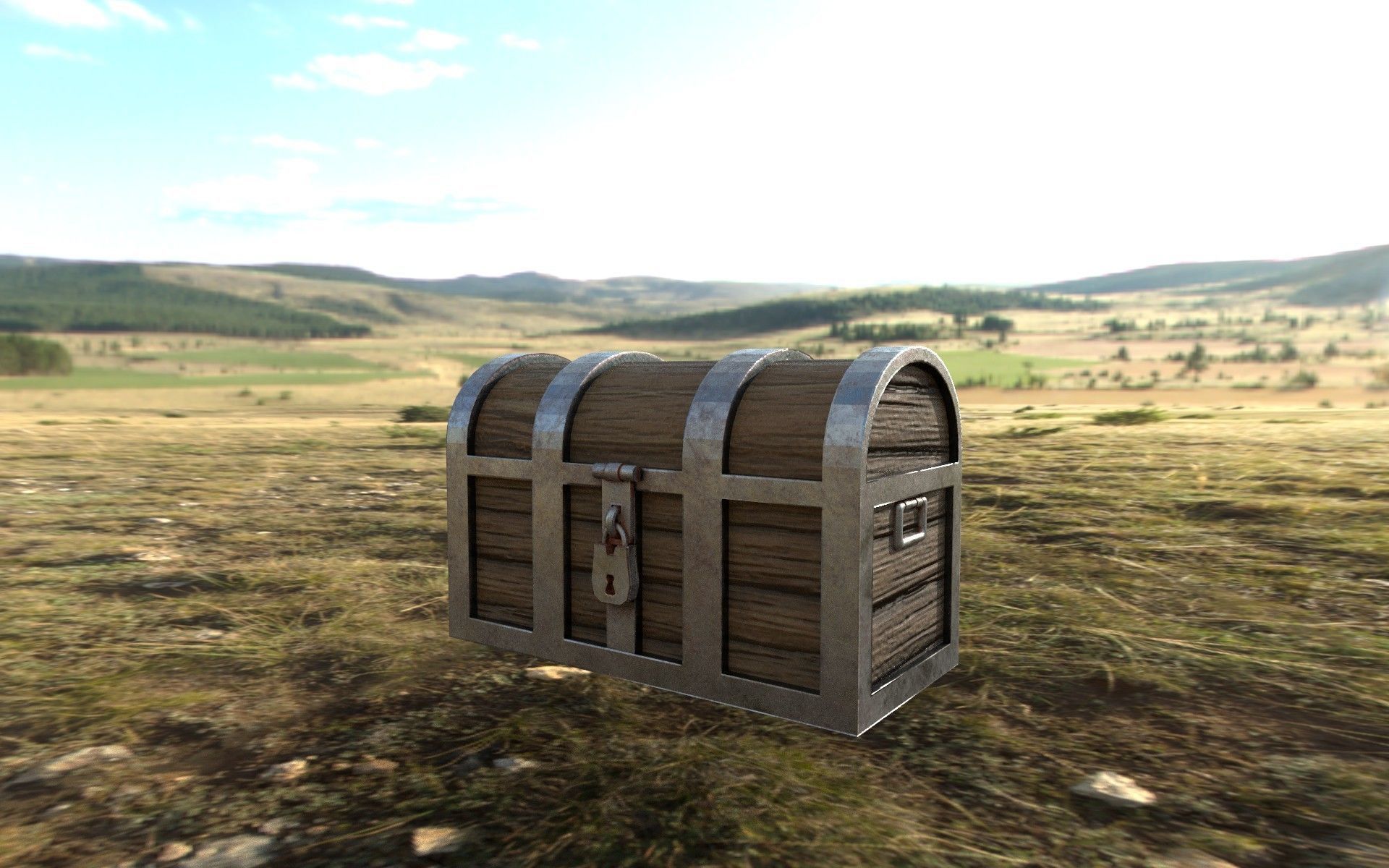 Low-poly chest of treasure free VR / AR / low-poly 3D model | CGTrader