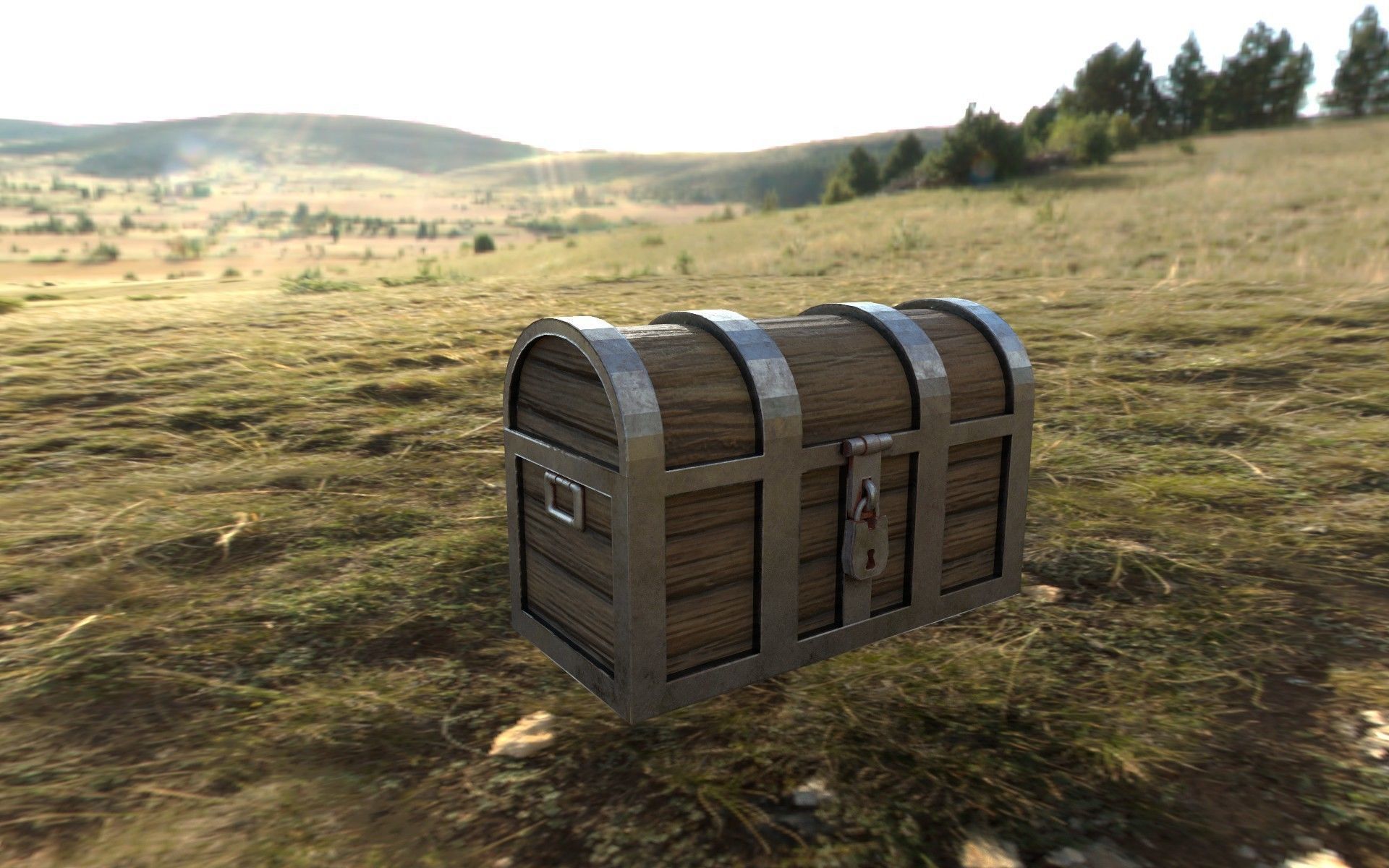Low-poly chest of treasure free VR / AR / low-poly 3D model | CGTrader