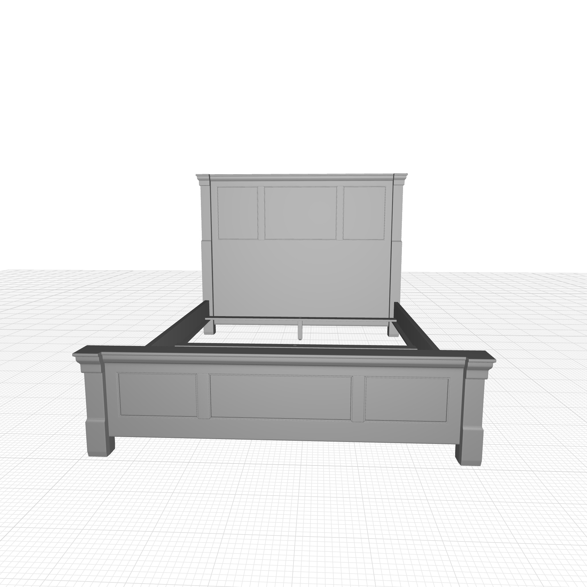Mclane Wood Standard Bed - 2 Colour 3D model | CGTrader