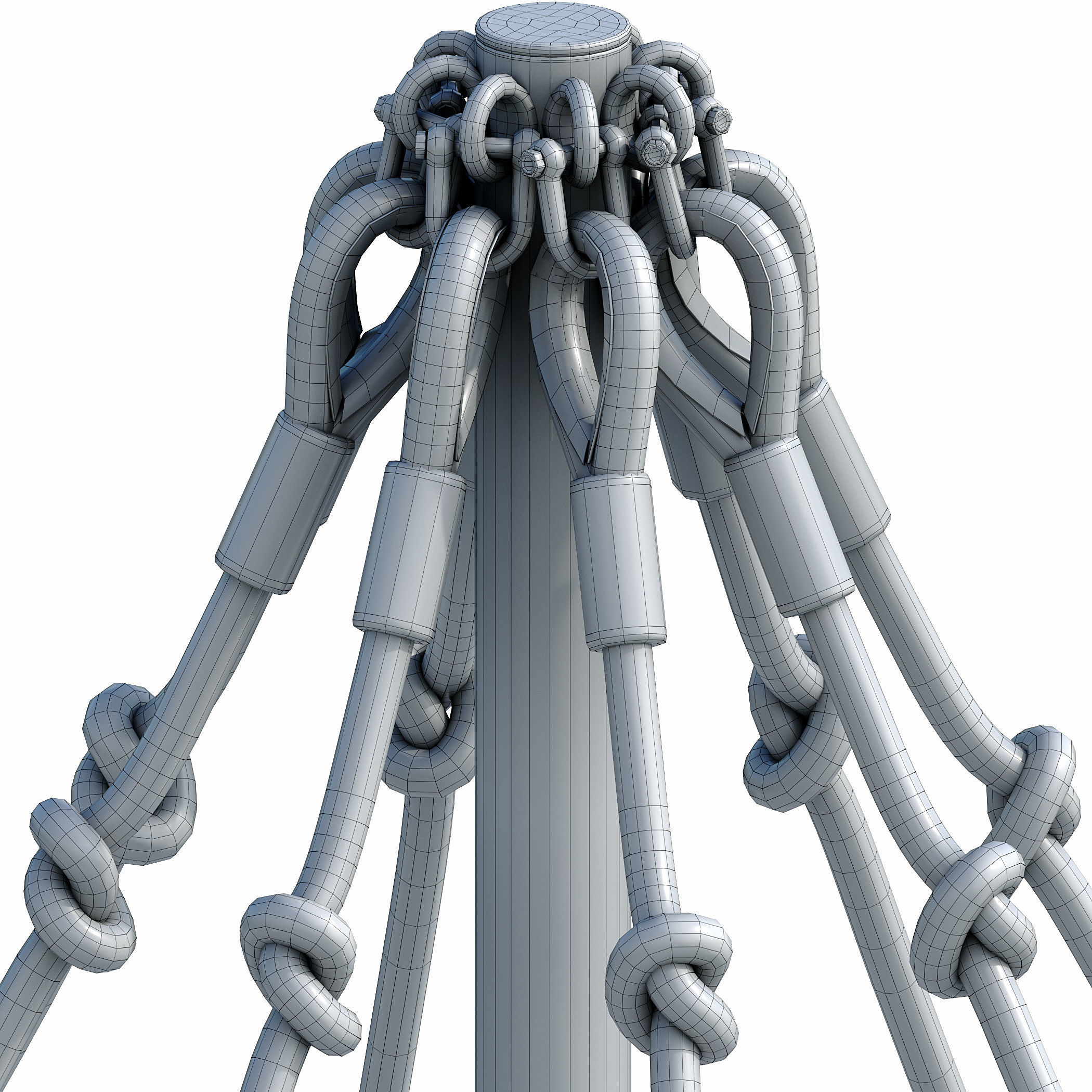 Children playground with rope web 3D model | CGTrader