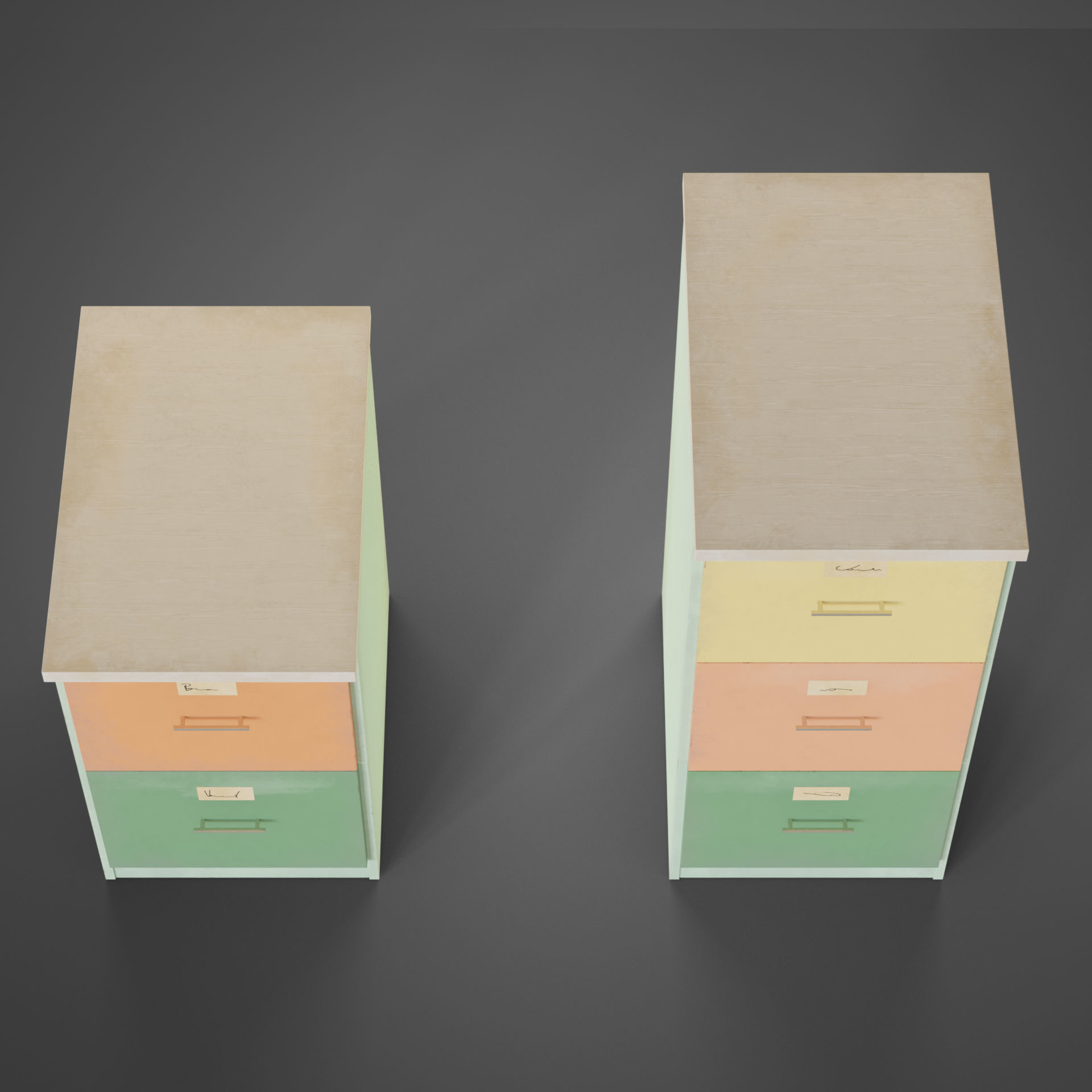 Used file cabinets free VR / AR / low-poly 3D model | CGTrader