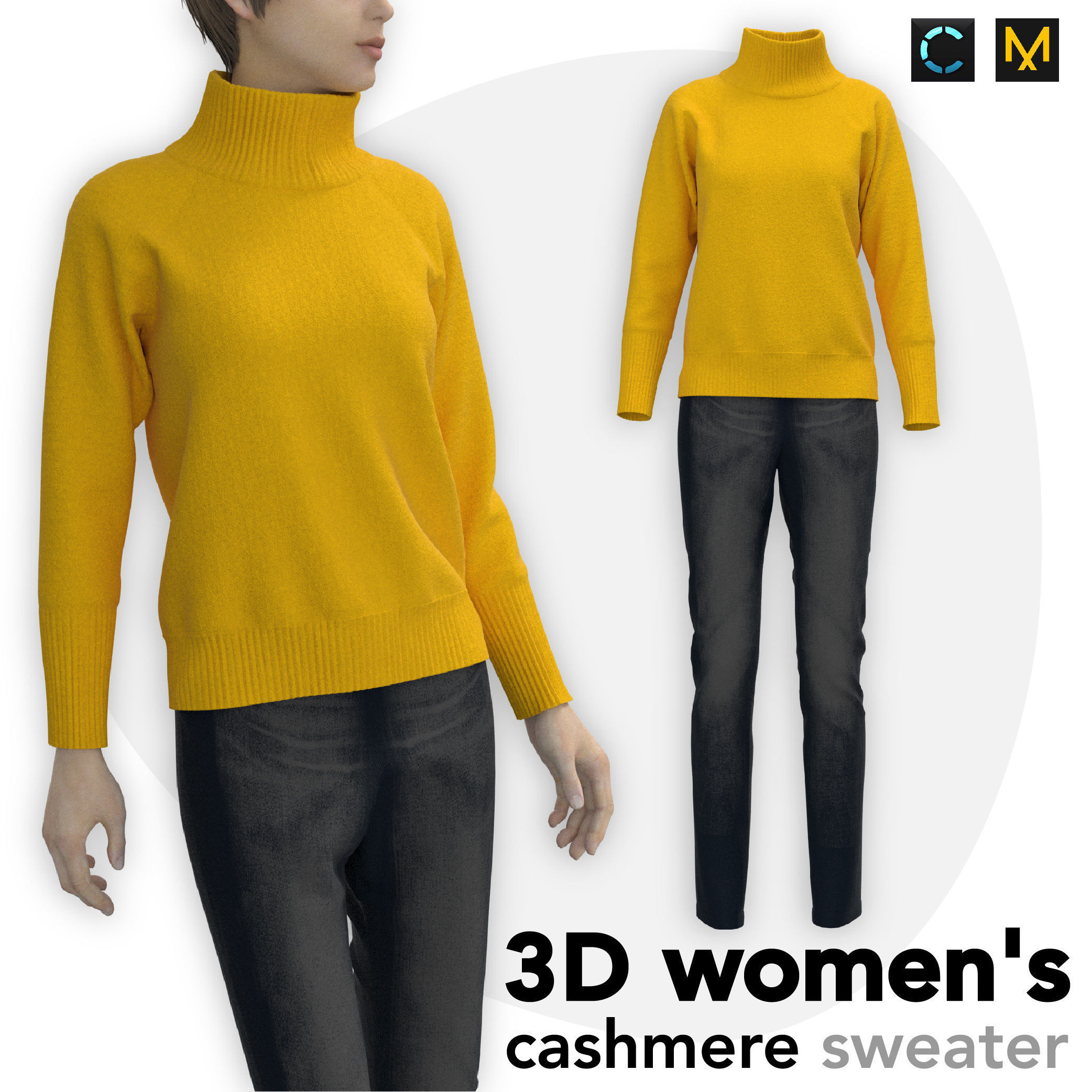 cashmere sweater 3D model | CGTrader