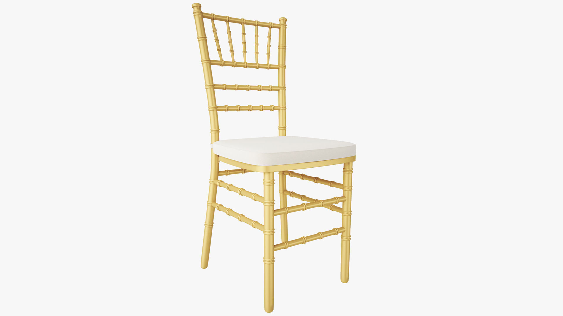 Gold Wood Stacking Chiavari Chair 3D model | CGTrader
