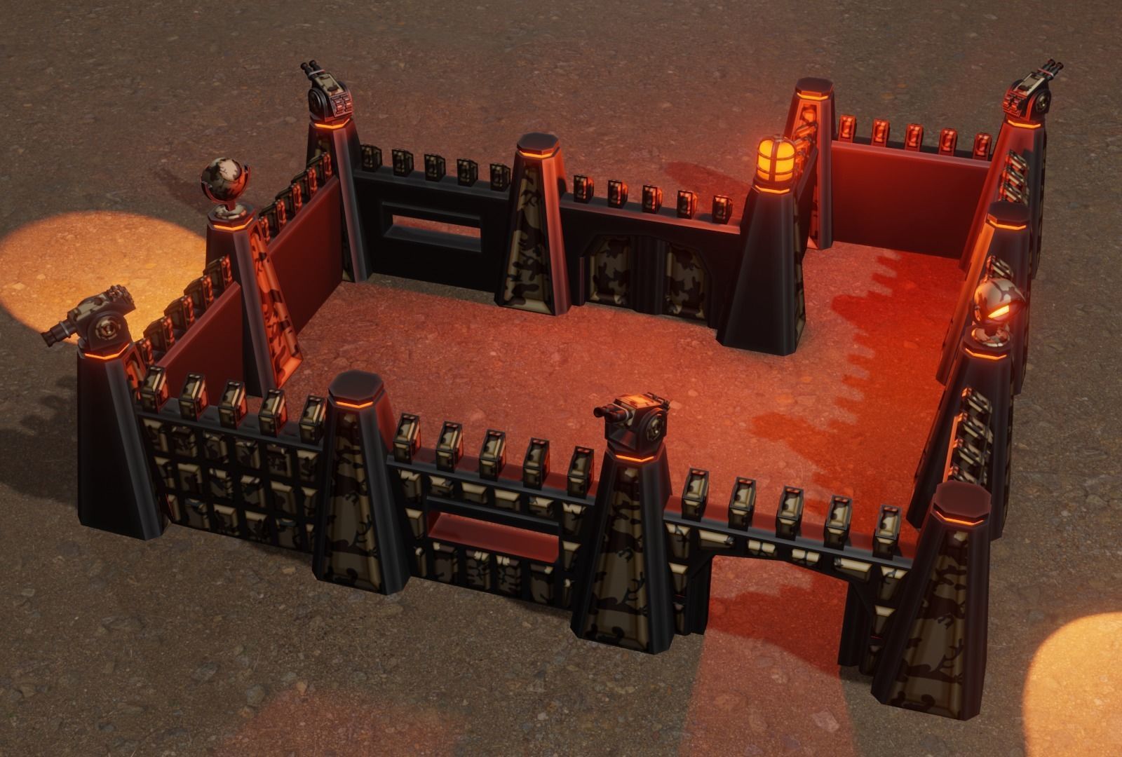 3D model Armor wall pack modular VR / AR / low-poly | CGTrader